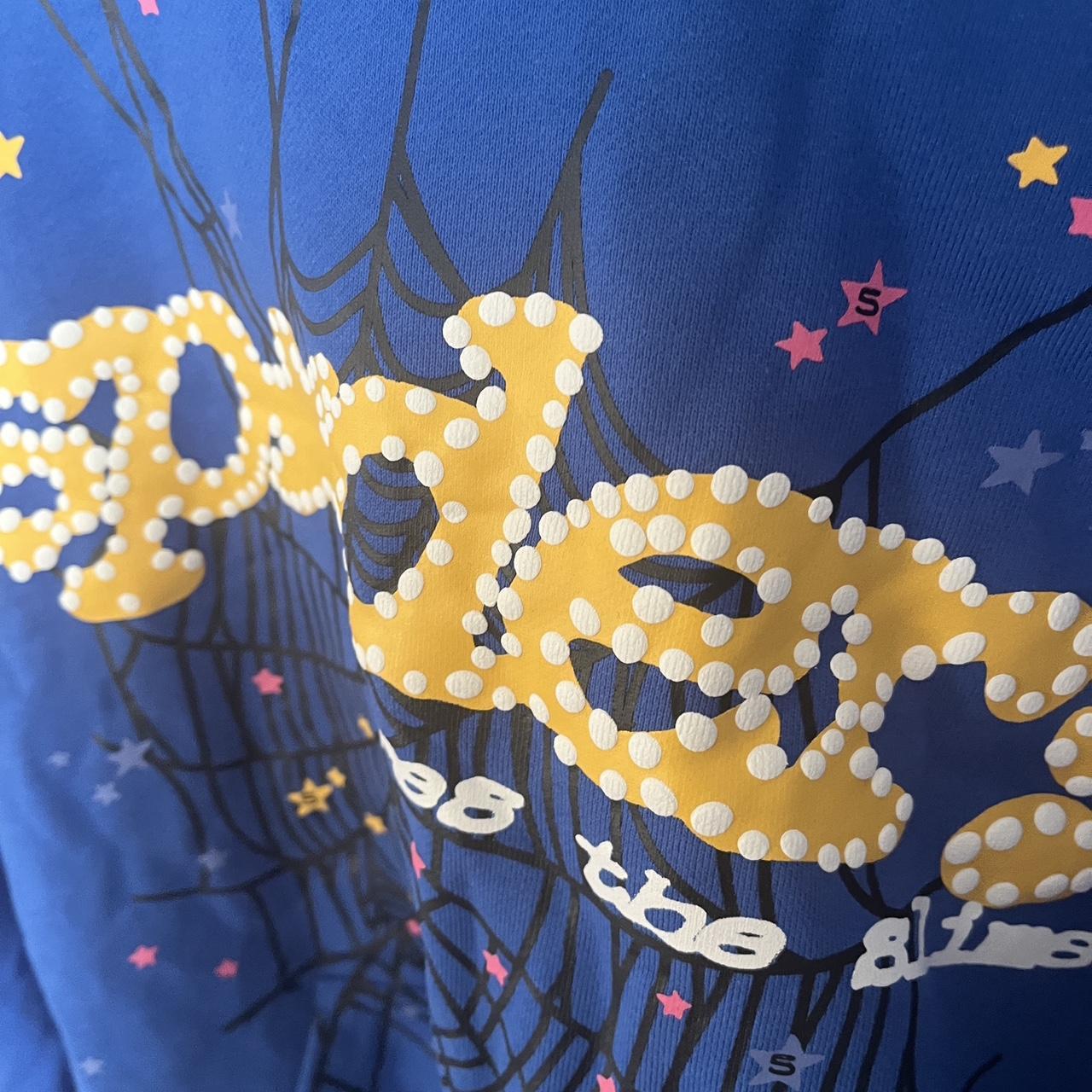 Spider hoodie Tc blue Size M - Depop