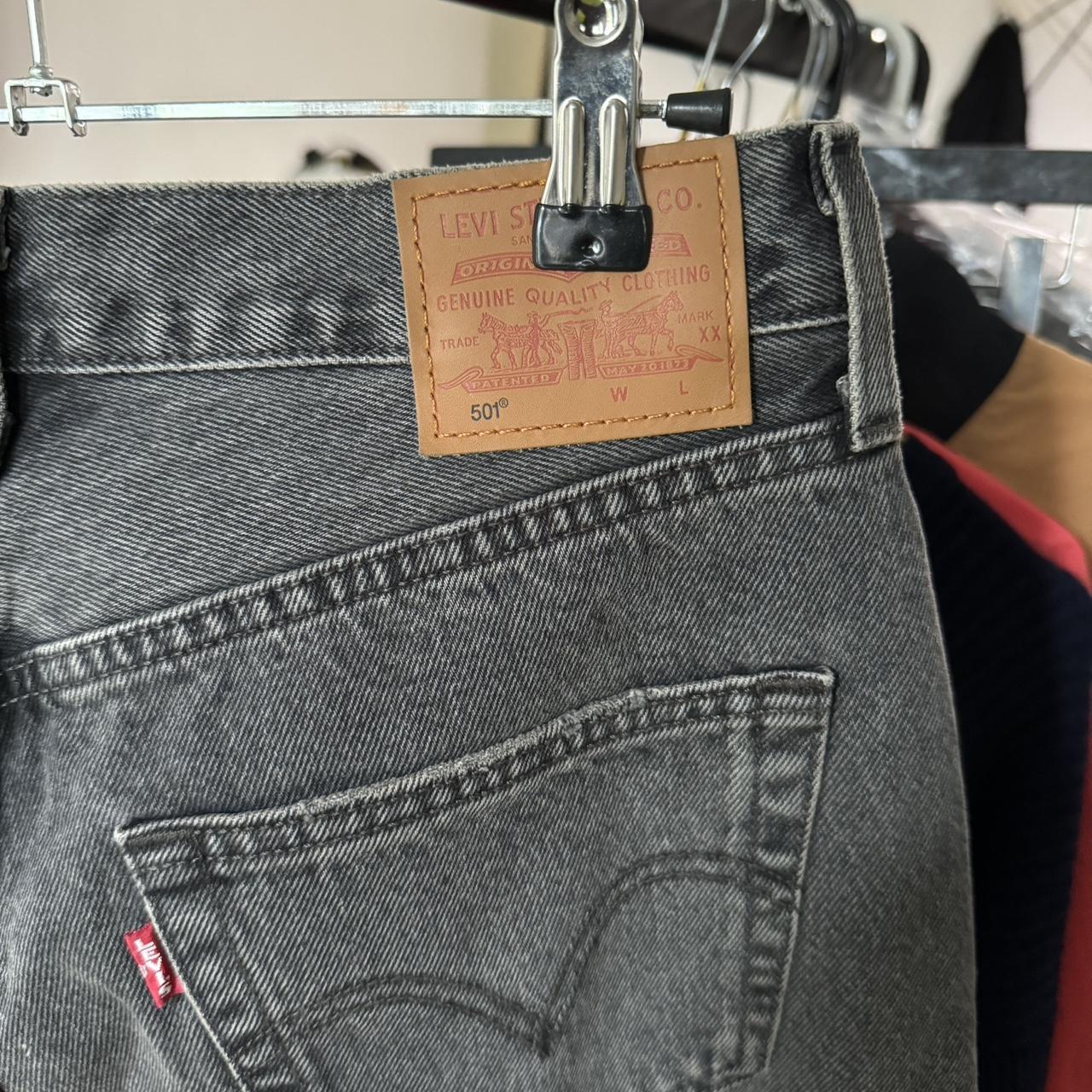 Grey Levi’s 501 sample denim jeans never worn w28xL30 - Depop