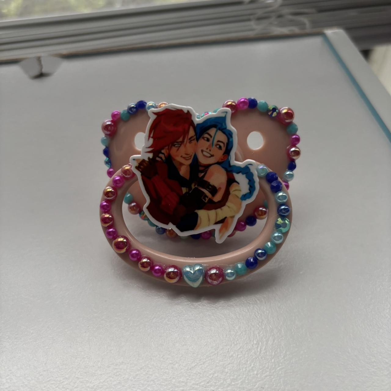 Arcane jinx and vi themed adult pacifier #adultpaci... | Depop