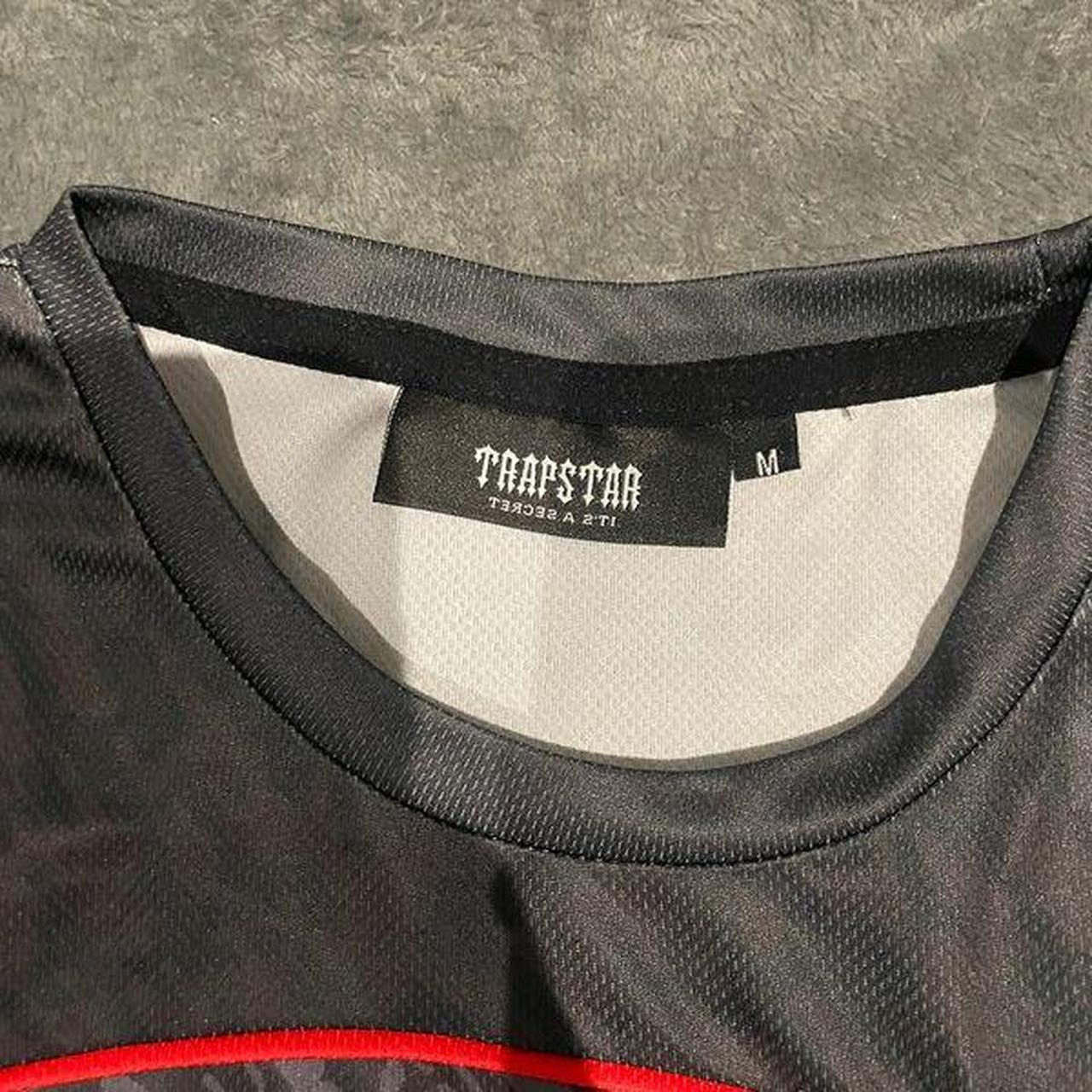 Trapstar Football Jersey Black / Red - Medium Size... - Depop