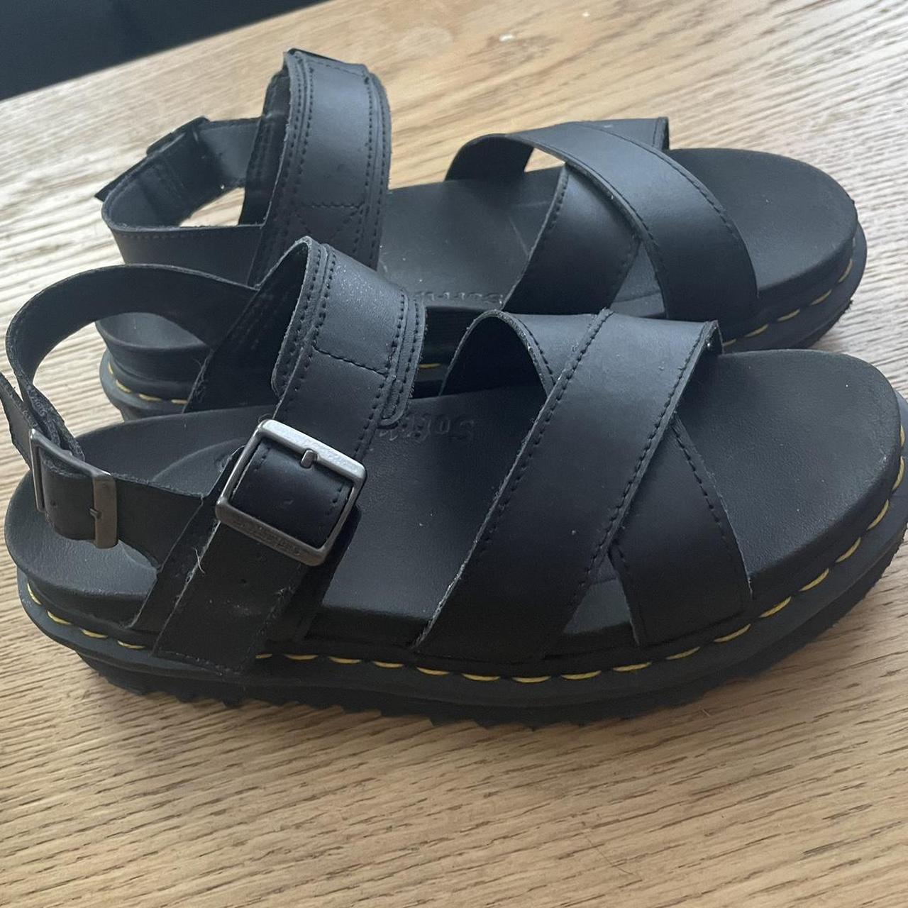 Vintage doc martin sandals💕 Size 8 Bottoms are worn... - Depop