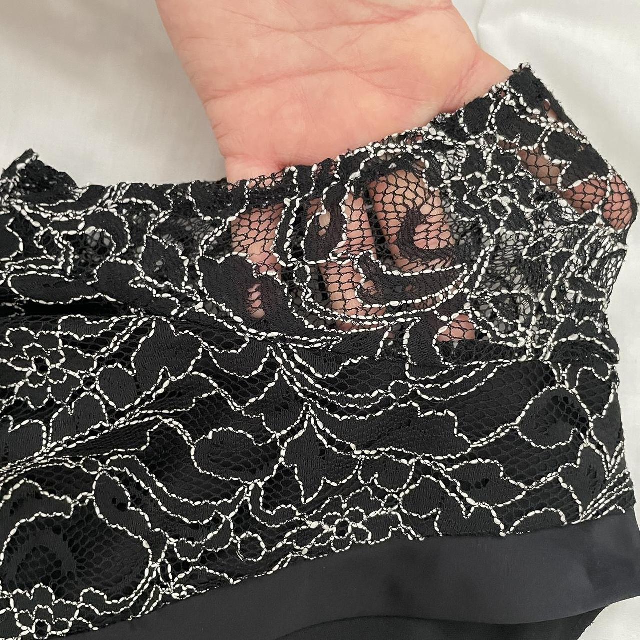 Black Lace Top Romantic coquette grunge lace Y2K... - Depop