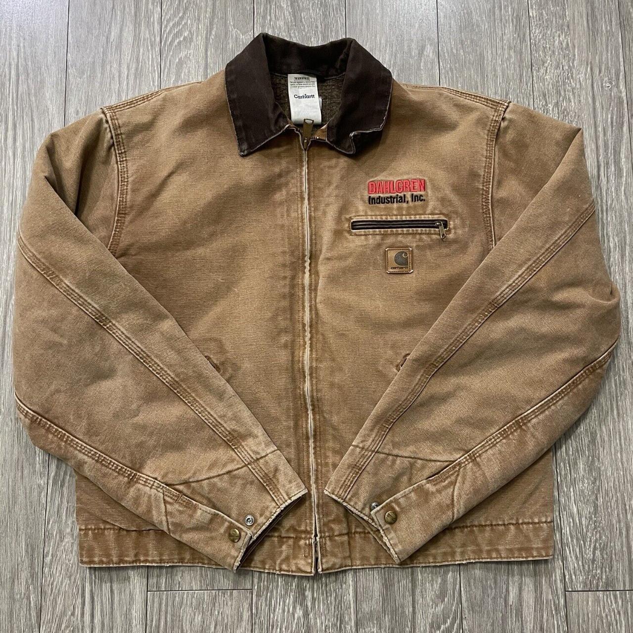 Vintage lined jacket Carhartt Detroit J97 size L... - Depop