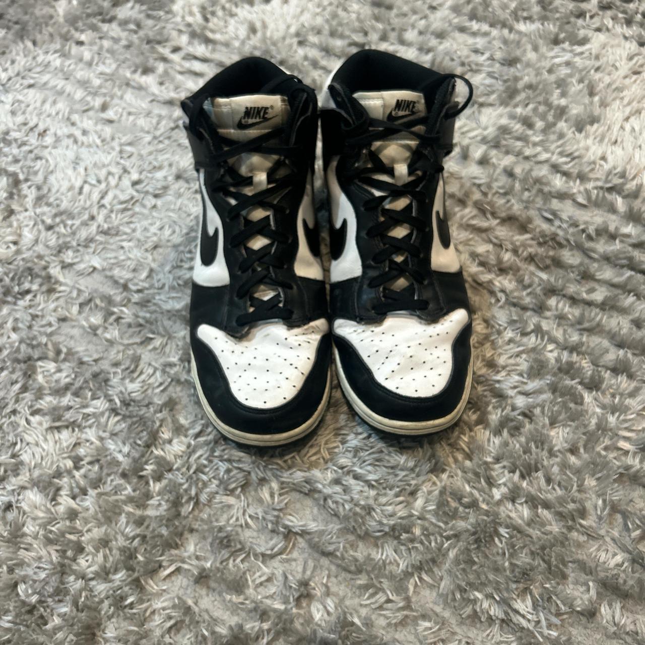nike dunk high top pandas | Depop