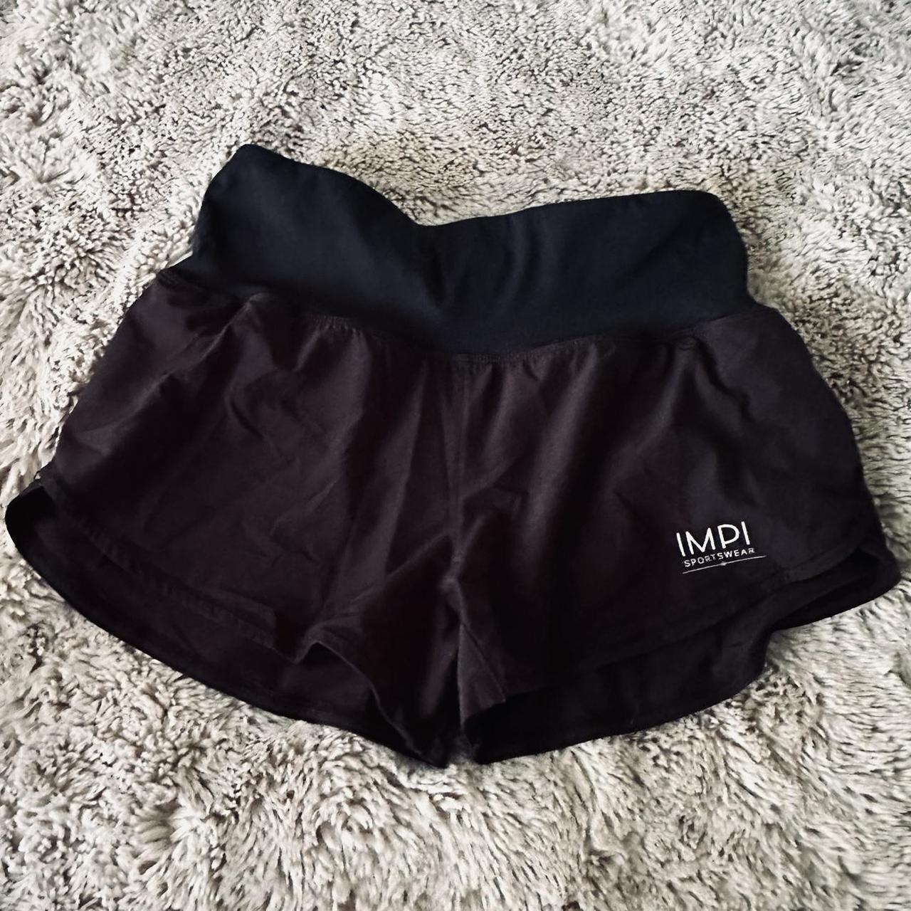 impi sports wear black shorts size 14 girls - Depop