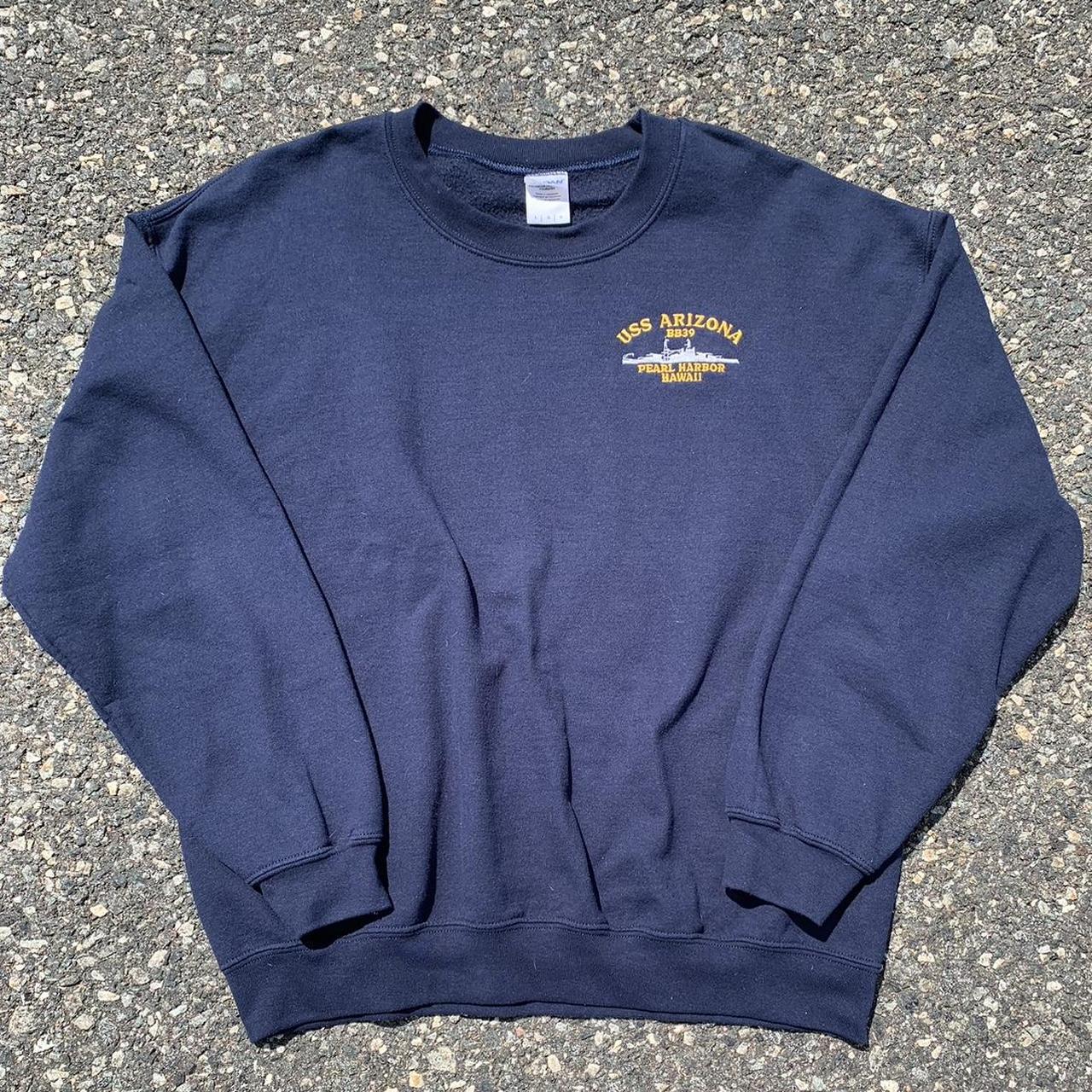 USS Arizona Military Crew Neck Size L #military... - Depop