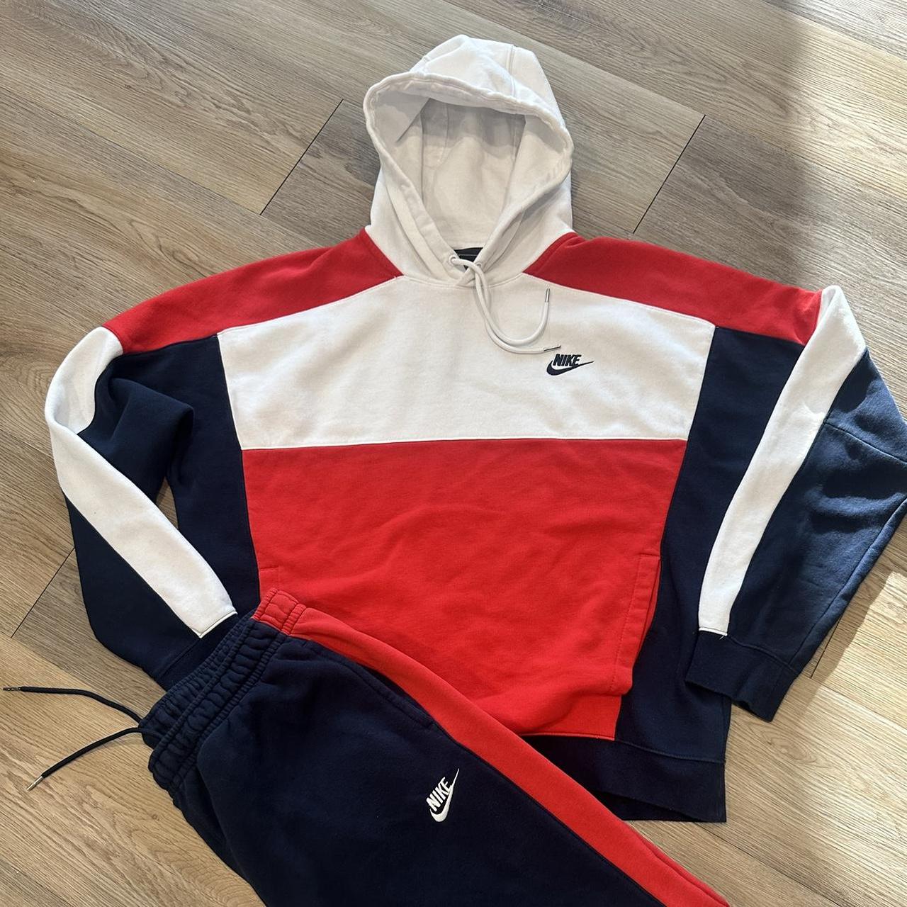 Vintage Nike colorblocked multi color track /jogging... | Depop