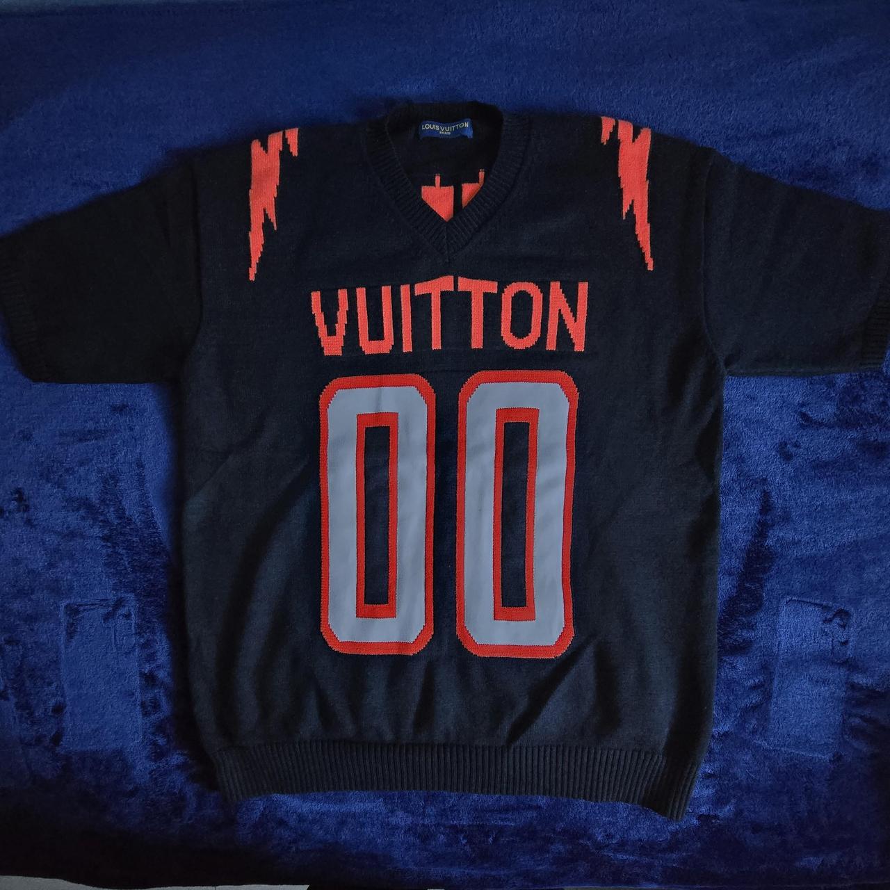 Louis Vuitton Chunky Intarsia Football Shirt... - Depop