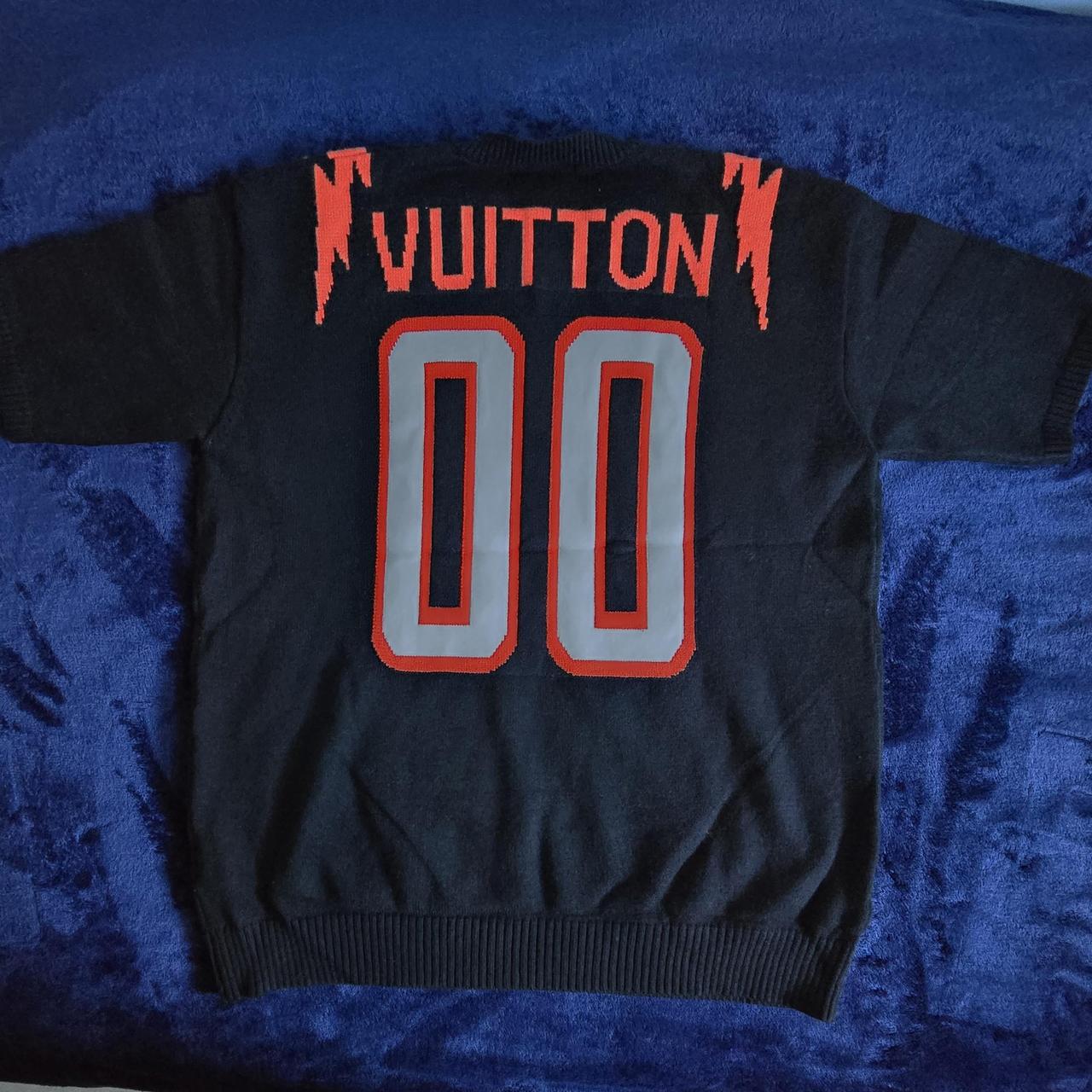 Louis Vuitton Chunky Intarsia Football Shirt... - Depop