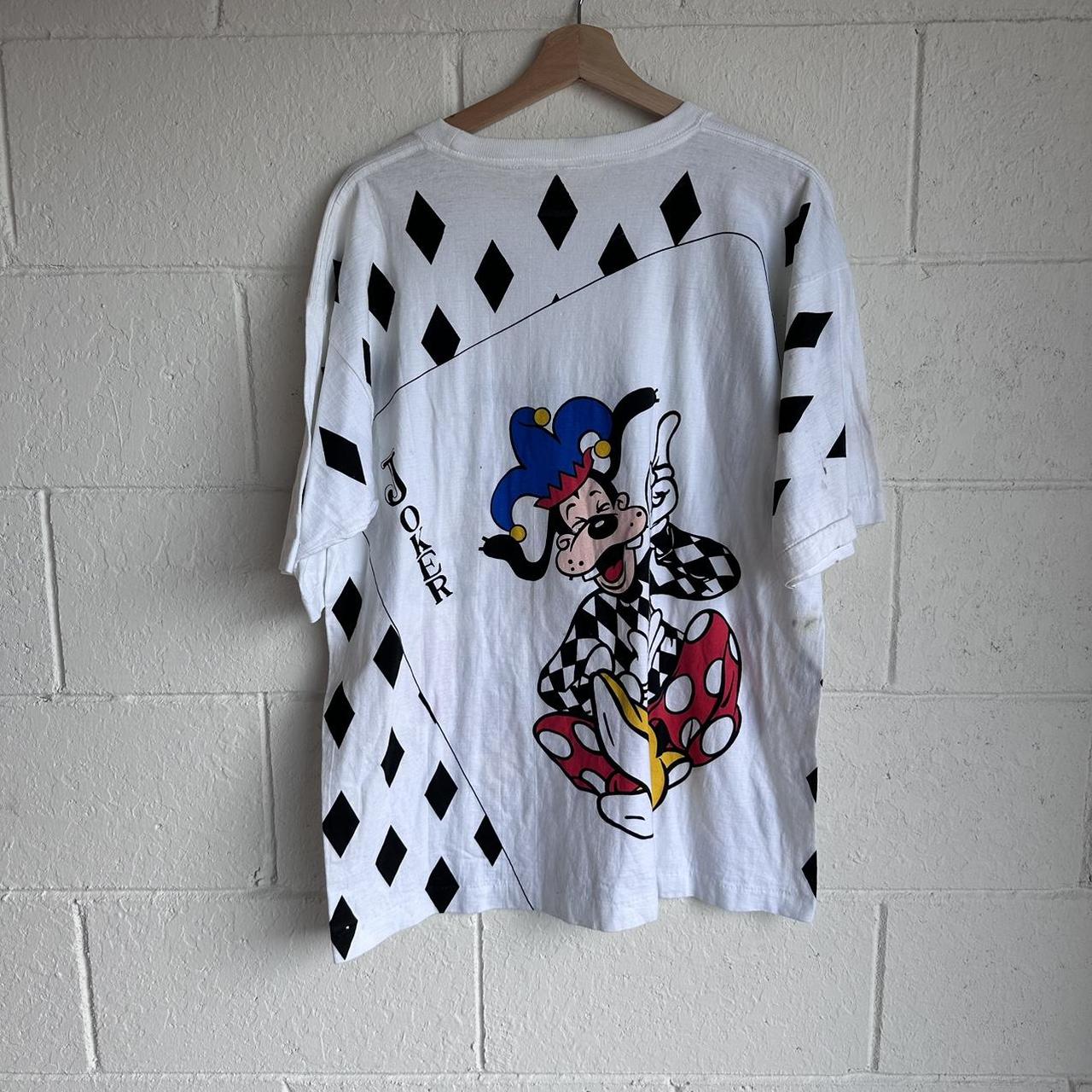 Vintage Disney Goofy Joker Card Shirt Made in... - Depop