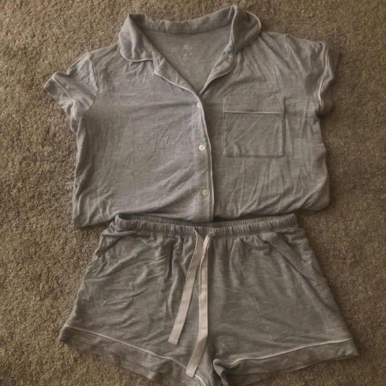 Matching women’s pajama set, light gray size... - Depop