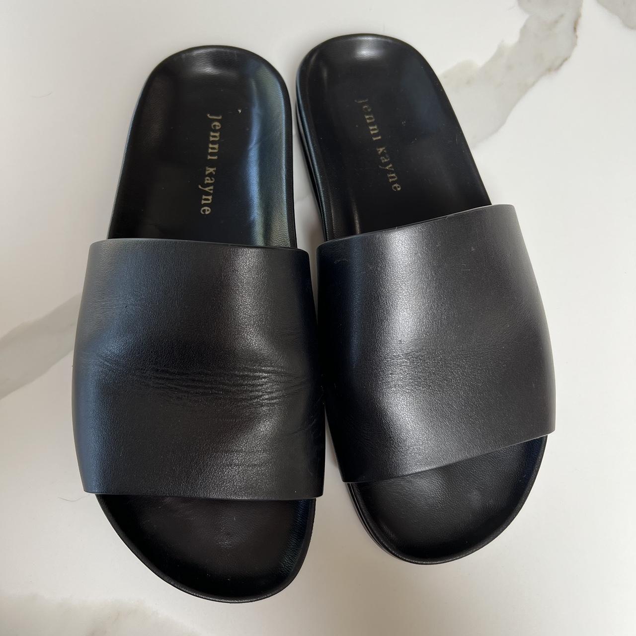 Jenni kayne leather slides. Worn less than 10... - Depop
