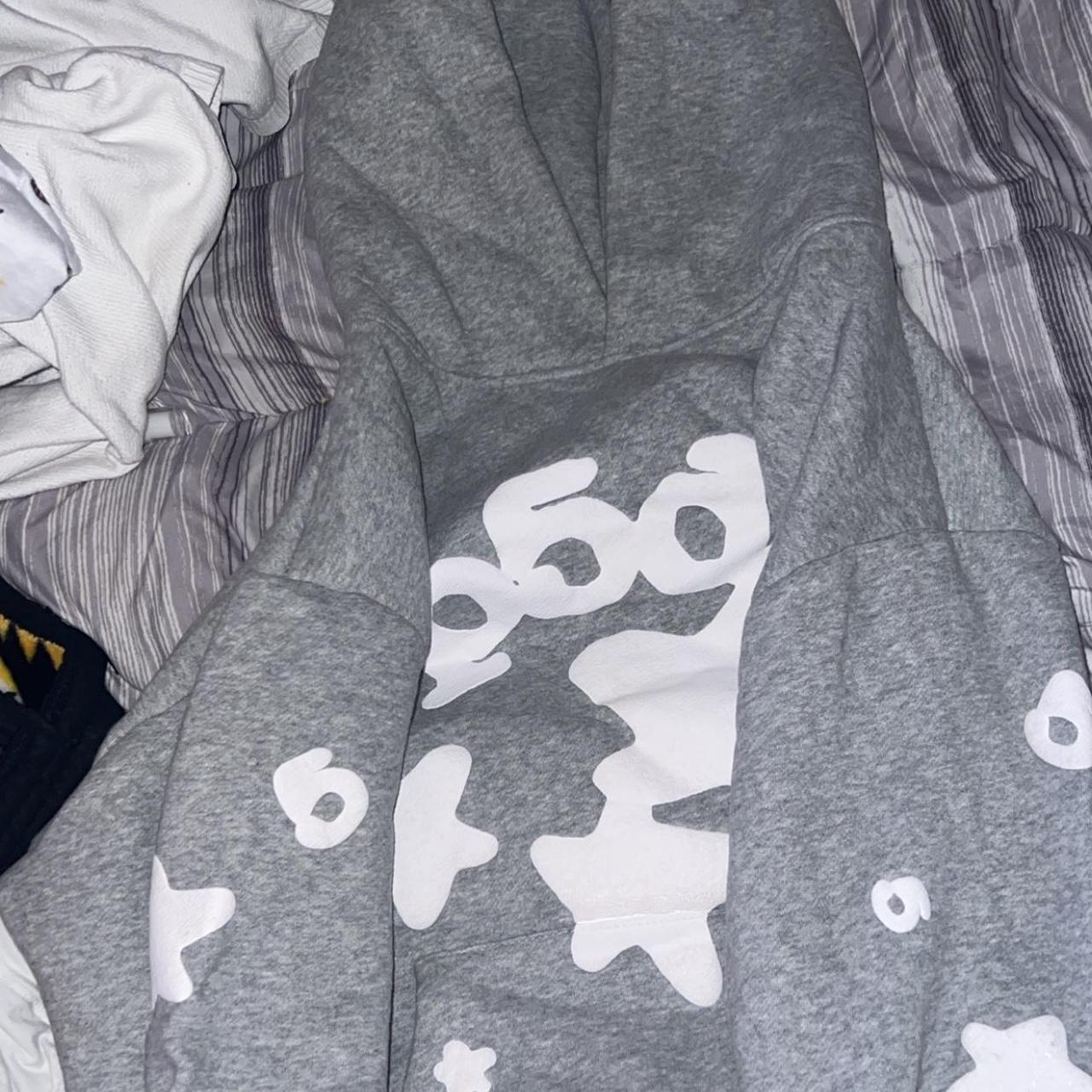 Grey and white spider hoodie #hoodie | Depop