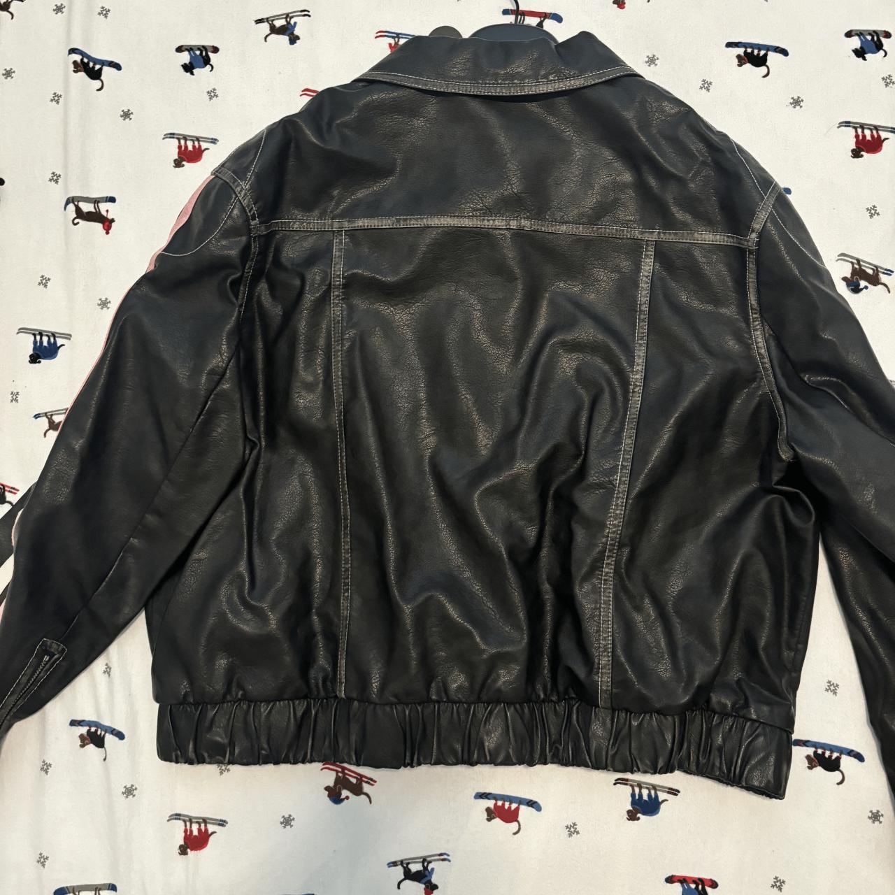 DiDi MoDa Leather Bow Black Jacket - Depop