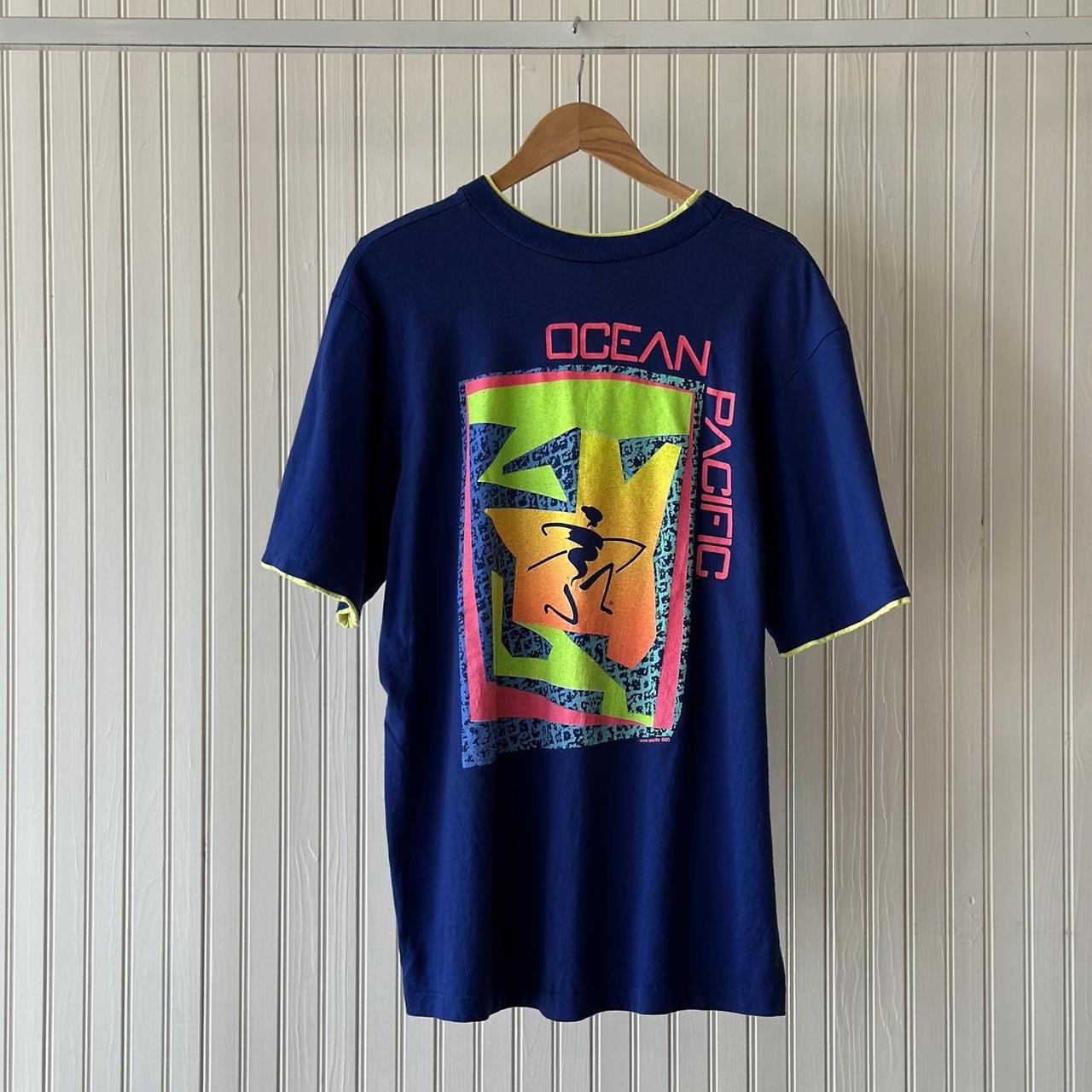 ocean pacific 90s op surf tee vintage p2p 20 l... - Depop