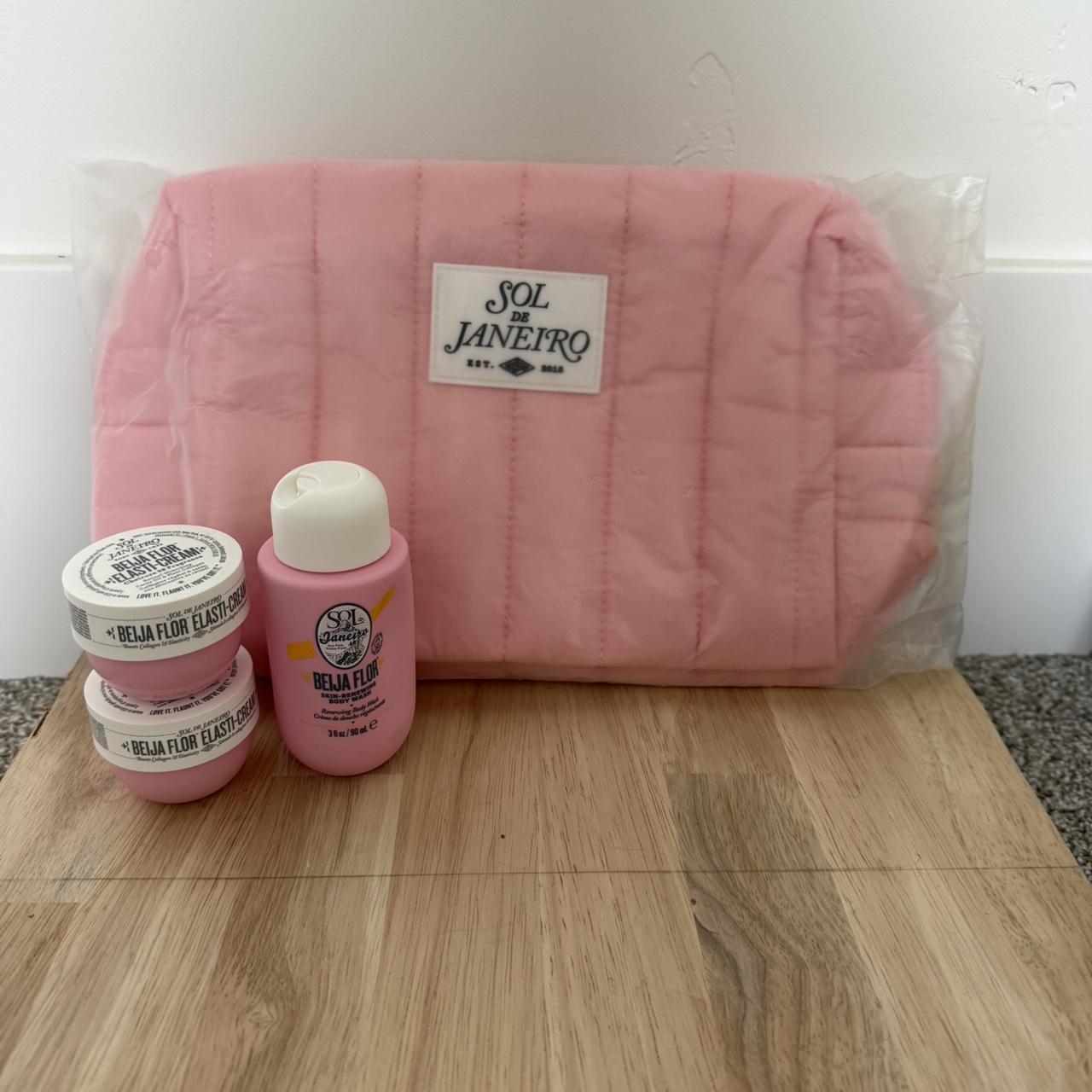 Sol de Janeiro new release pink puffer makeup travel... | Depop