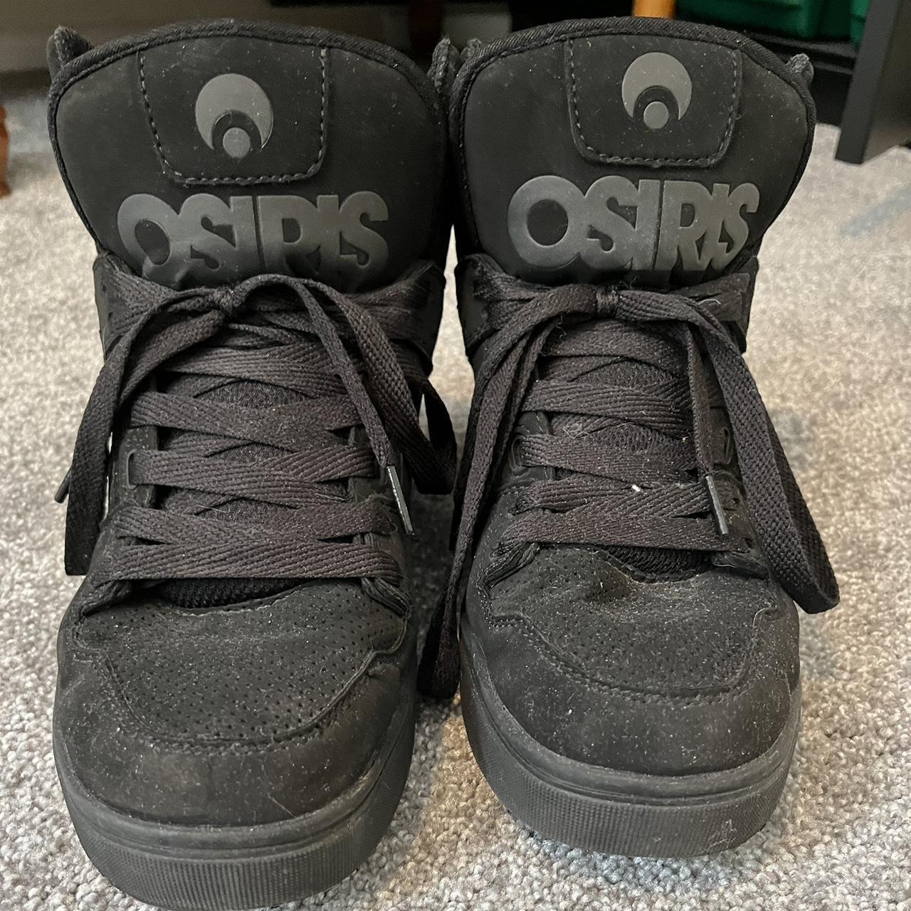 OSIRIS CLONE BLACK HIGHTOPS MENS SIZE 7.5 - Depop