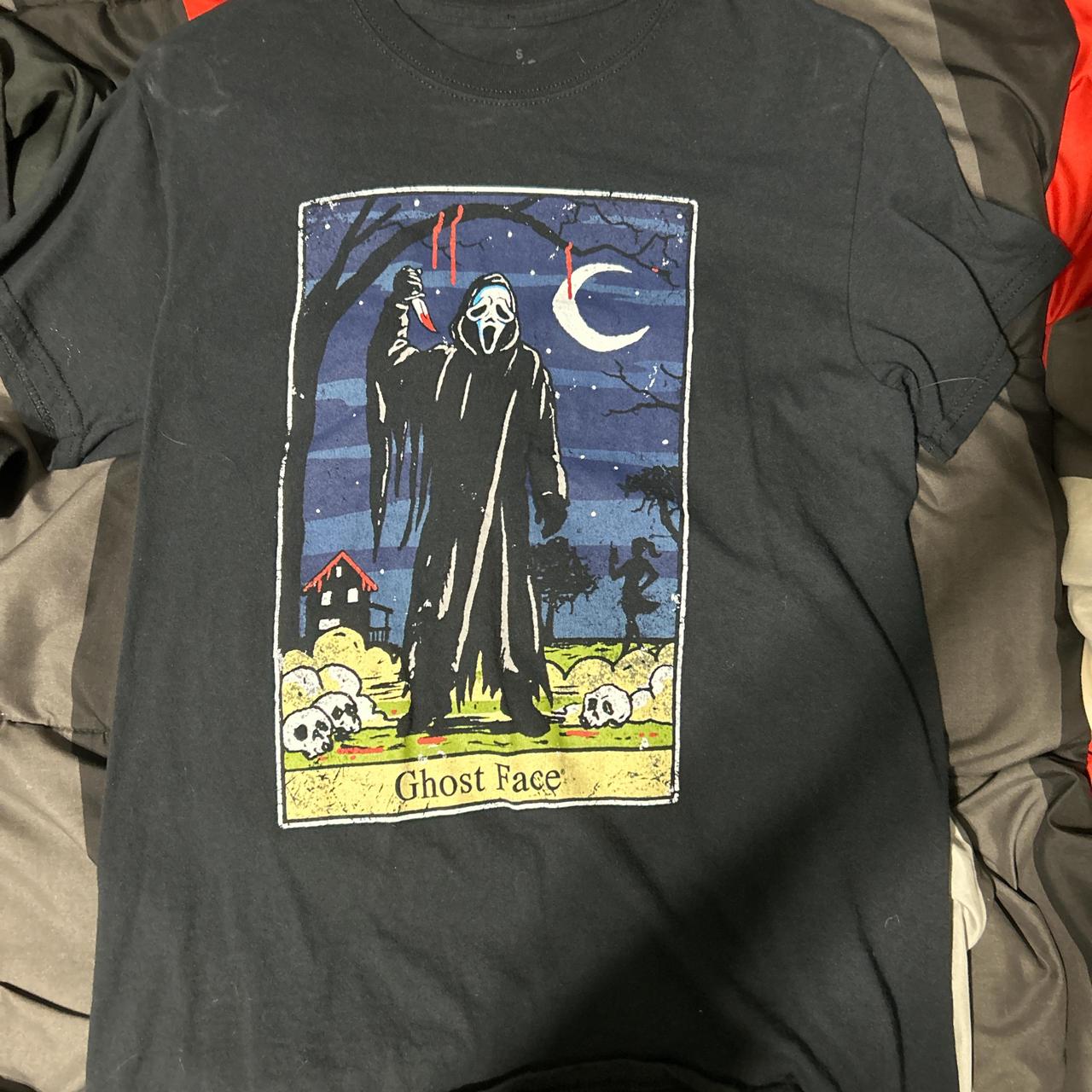 Ghostface graphic t-shirt/ women’s size small.... - Depop
