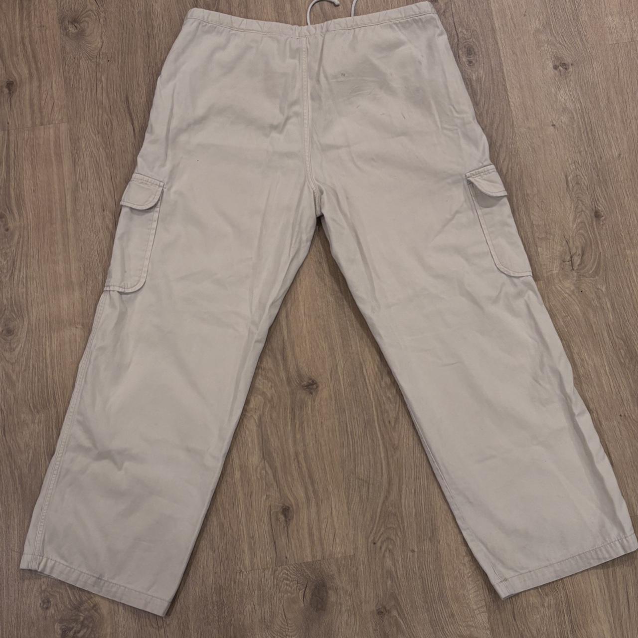 Baggy Cream Colored Crossroads cargo pants... | Depop