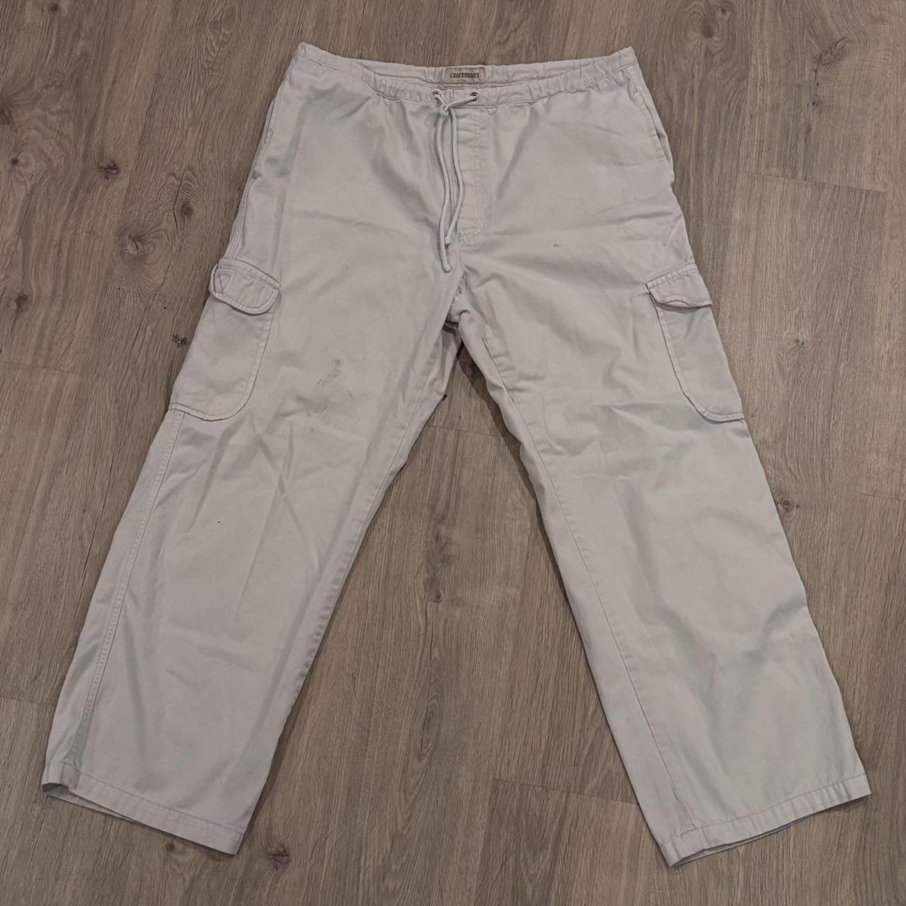 Baggy Cream Colored Crossroads cargo pants... | Depop