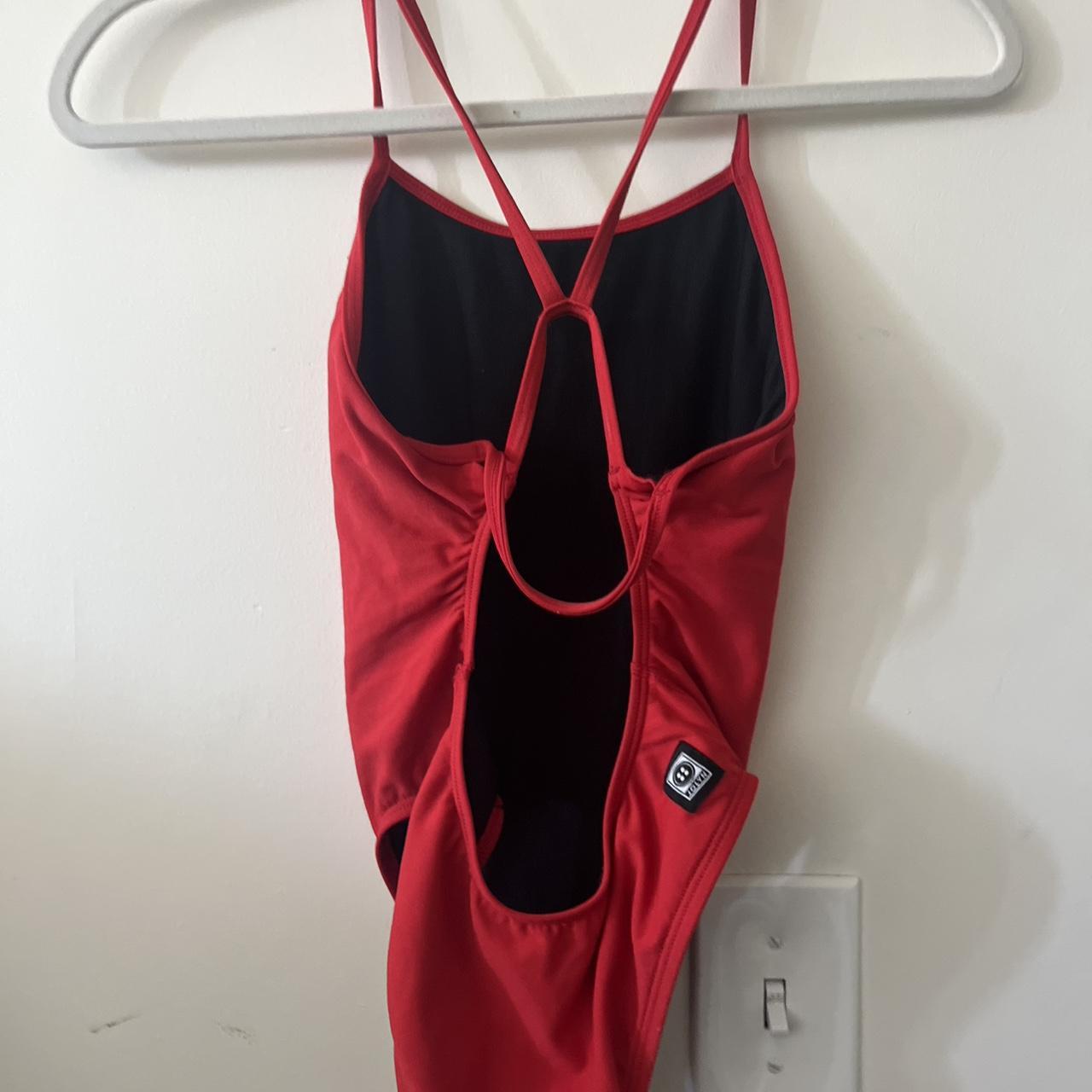 red jolyn perry one piece! very tight fitting and... | Depop