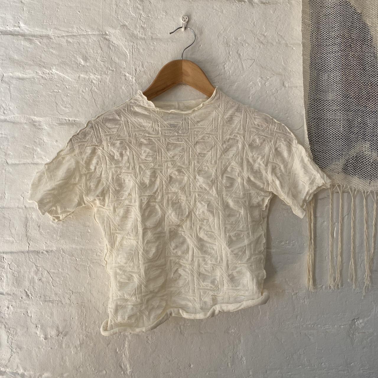 KAHE tee Made from beautiful textured deadstock... - Depop