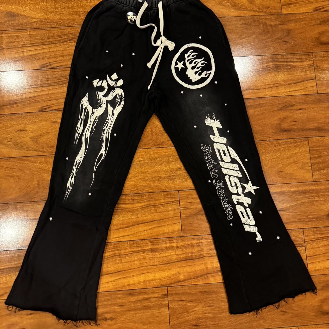 Hellstar Black Sweatpants #flare #hellstar... - Depop