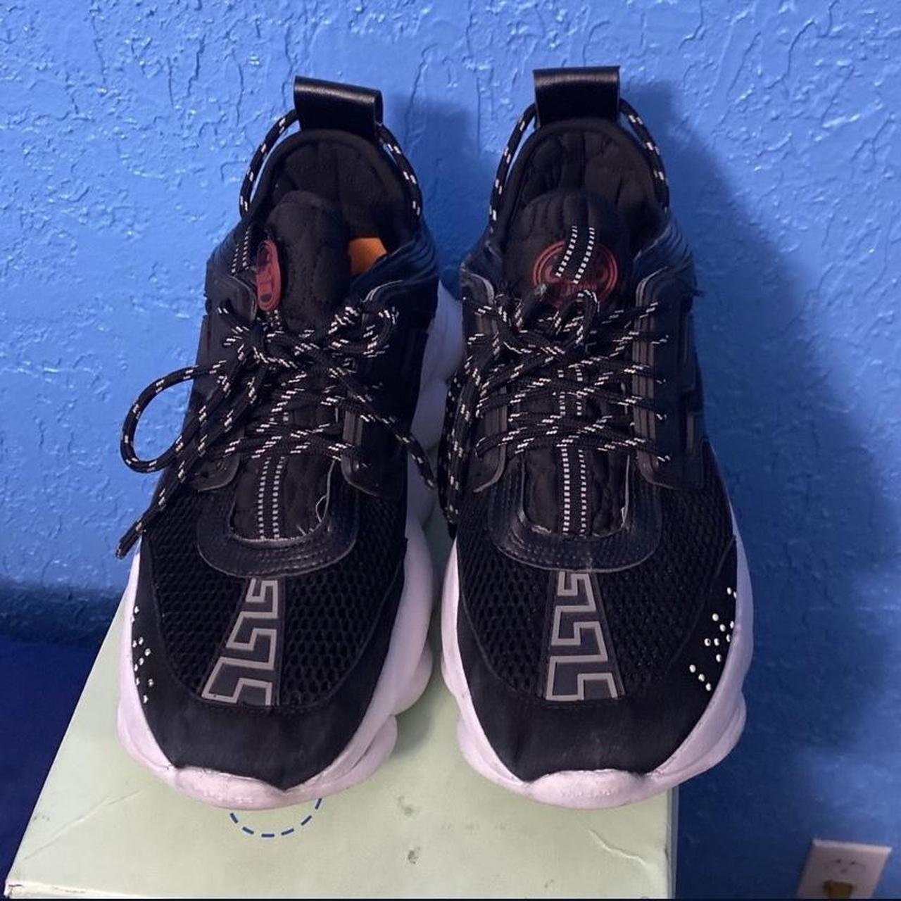 Used versace chain runners size 9.5 hmu serious... - Depop