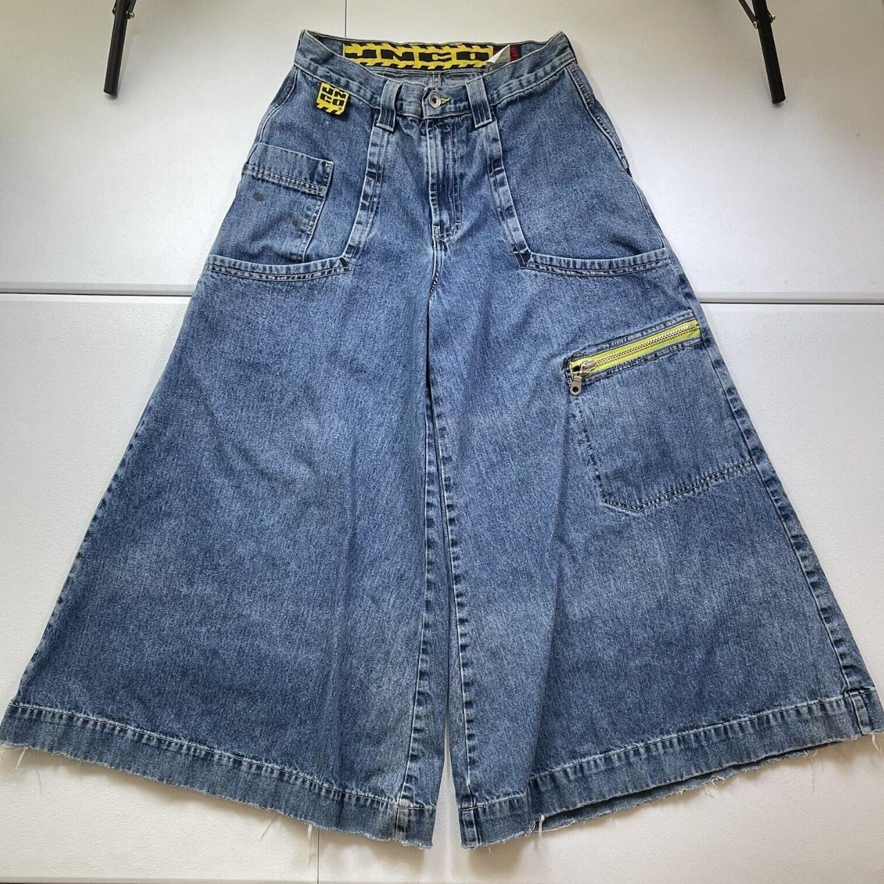 Vintage Jnco Crime Scene Jeans Mens 30x28 Blue Wide Depop