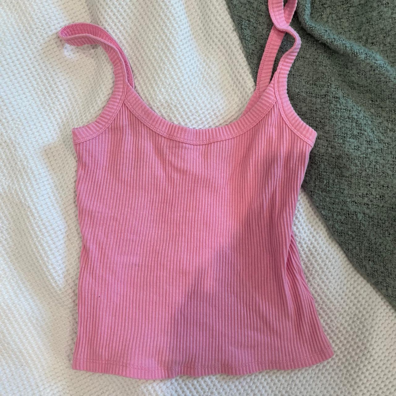 supre pink riri tank barley worn, great condition... | Depop