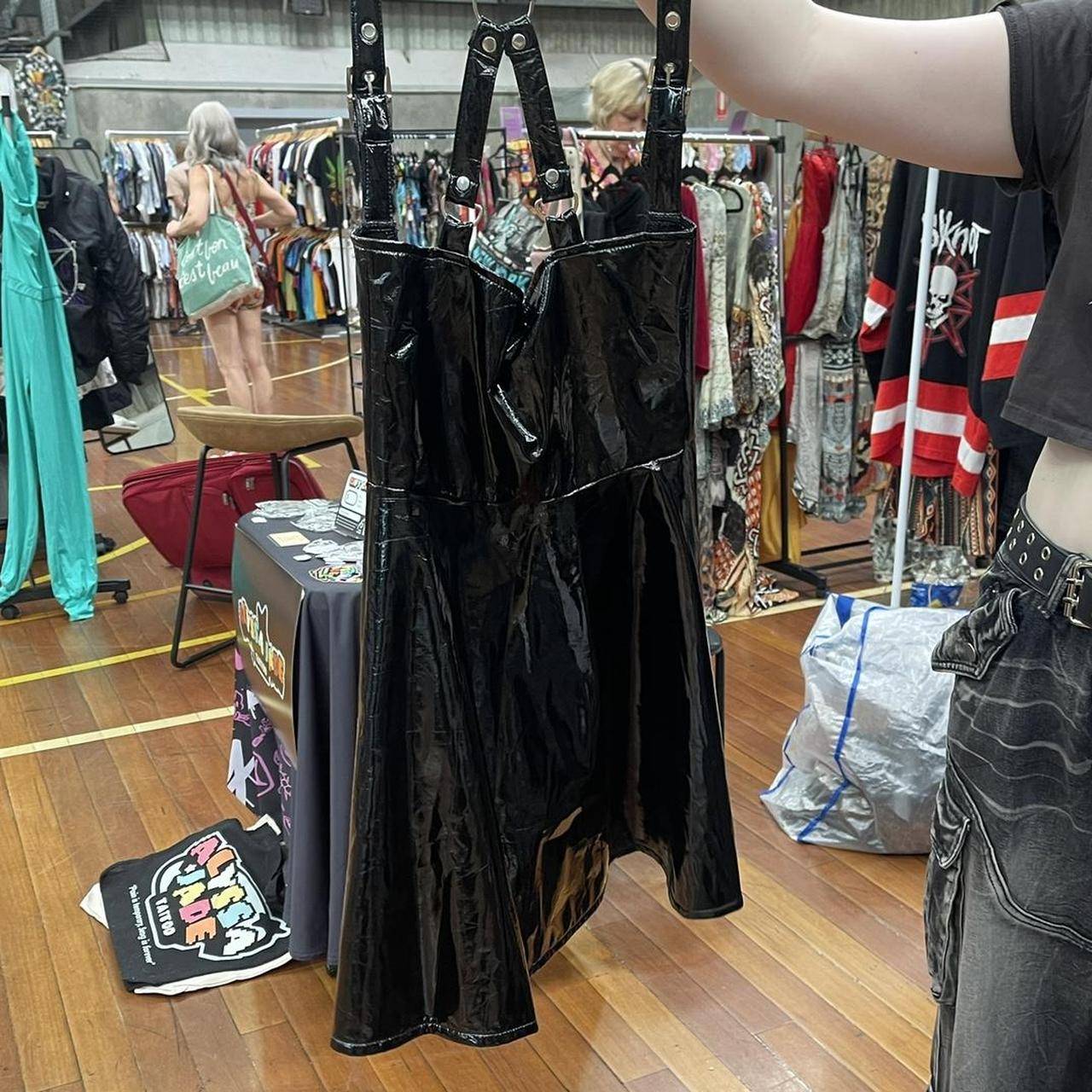 FAKE LATEX LOOK UNDERBOOB SUSPENDER... | Depop