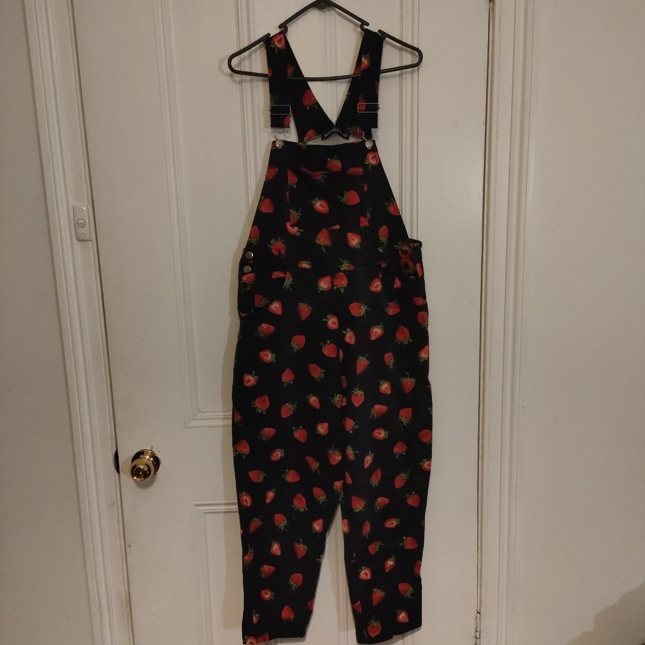 Dangerfield Strawberry pattern against black... - Depop