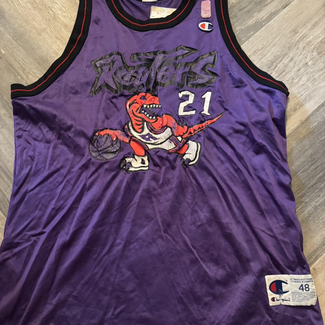 Vintage 90s Champion Toronto Raptors Marcus Camby... - Depop