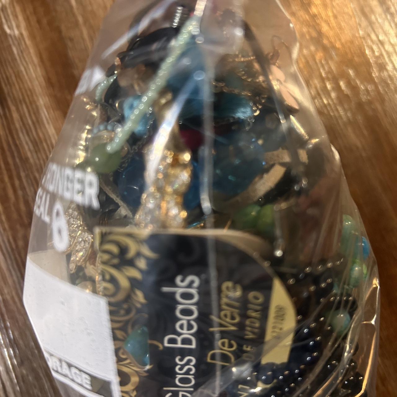 Multi-coloured beads for crafting, including silver... - Depop