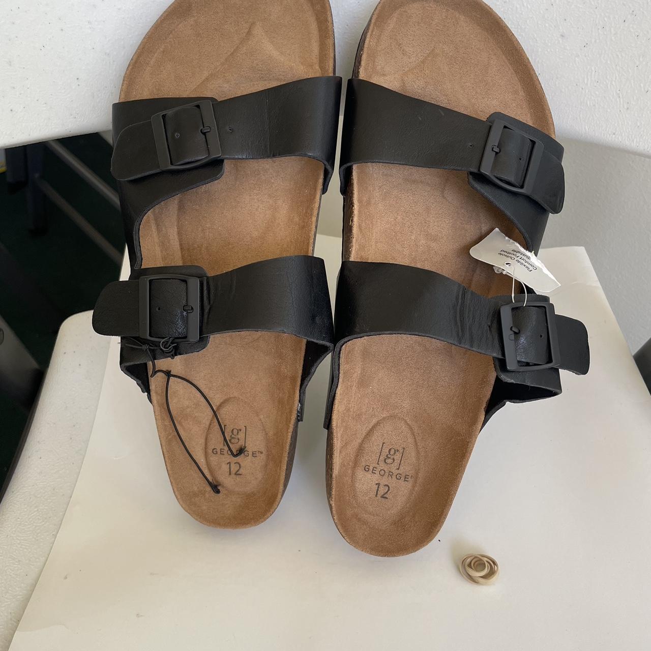 George sandals in black Size 11 us men, new with tags - Depop
