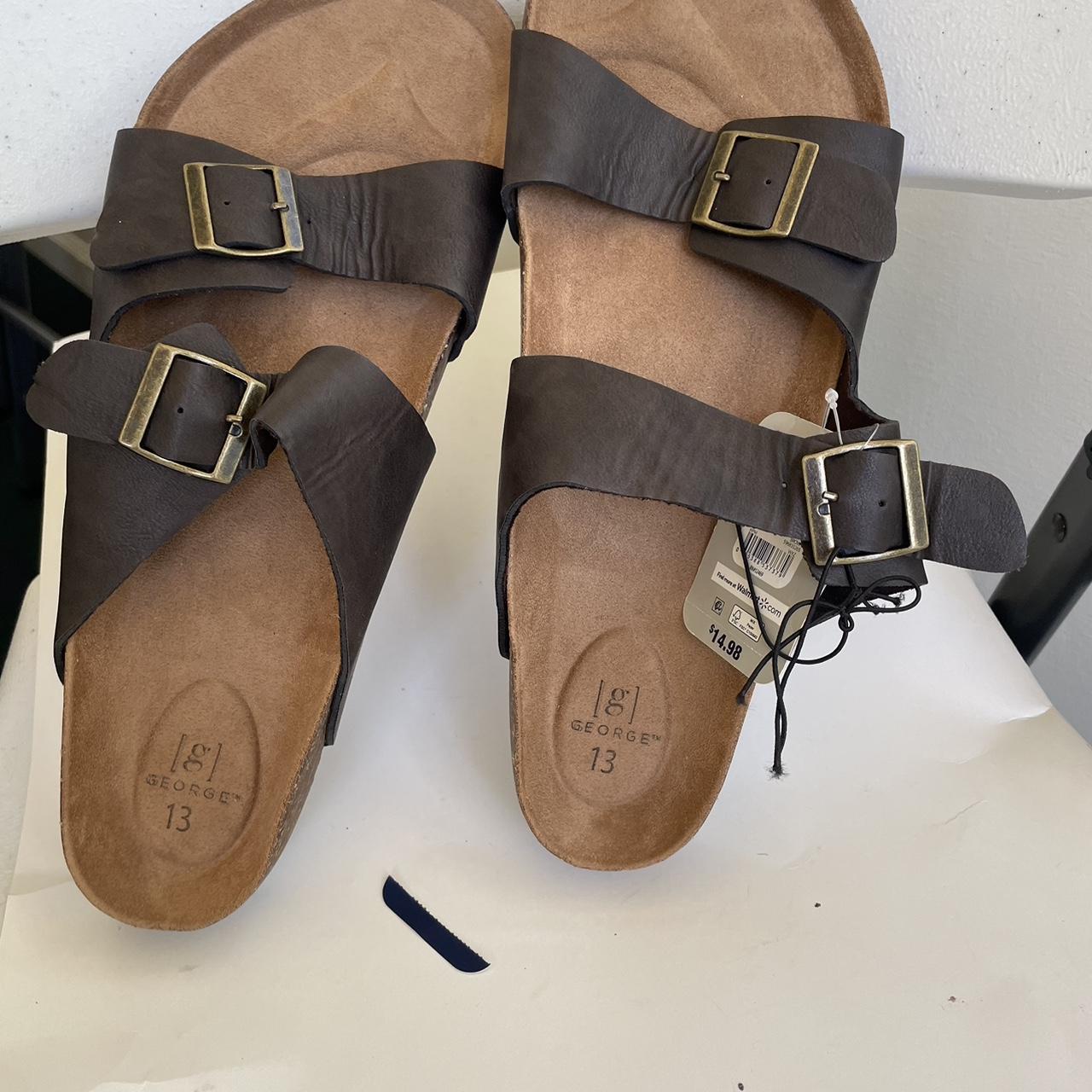 George deep brown sandals Size us 13 men, women.... - Depop
