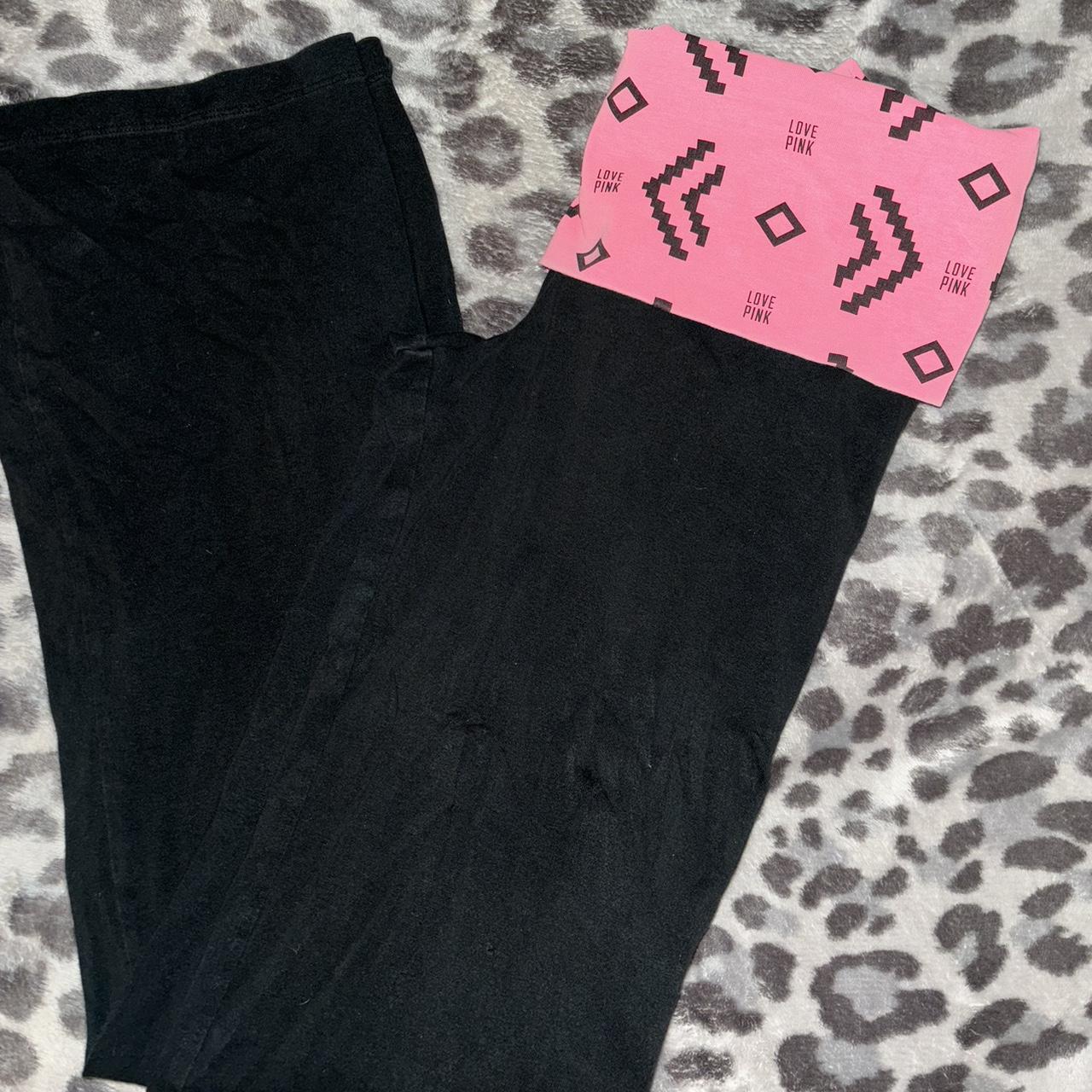 Victorias Secret PINK fold over flare leggings 💖 ... | Depop