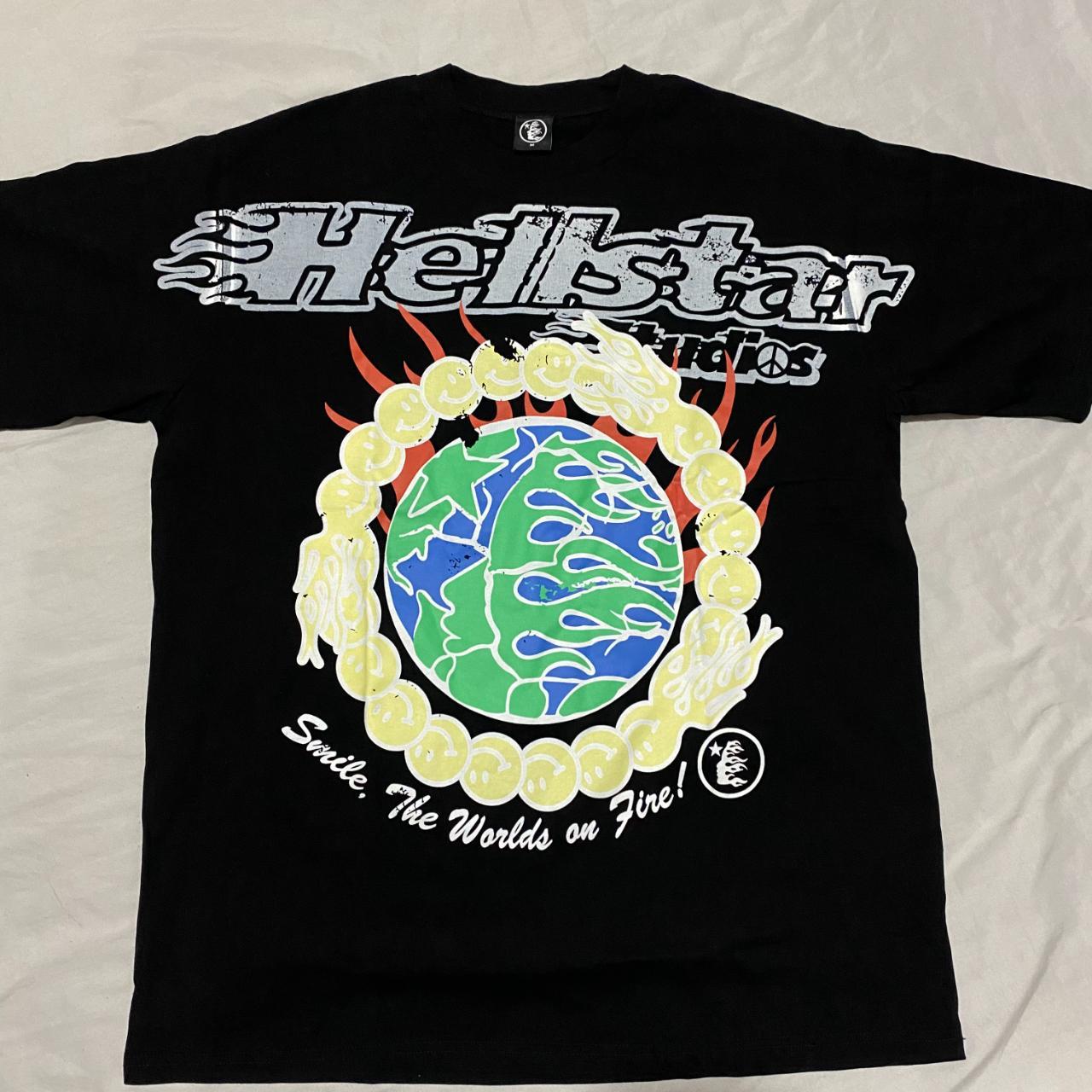 Hellstar World On Fire t-shirt Size M Brand... - Depop