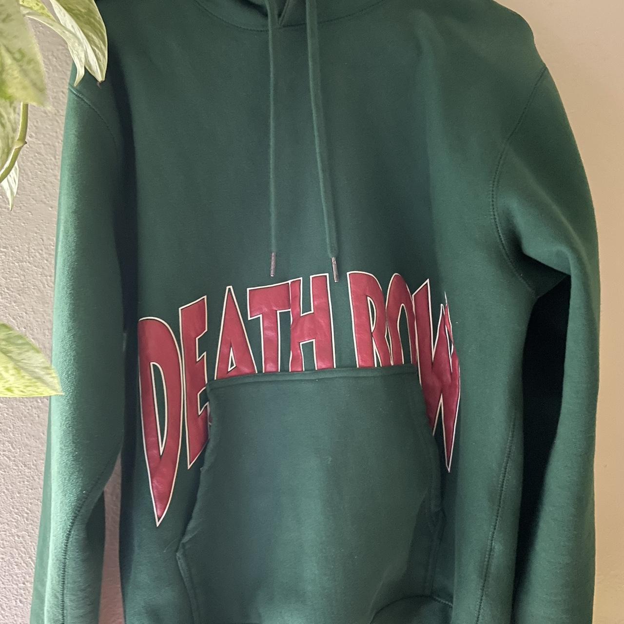 Small graphic Hoodie with puff print. Death Row/Shoe... - Depop