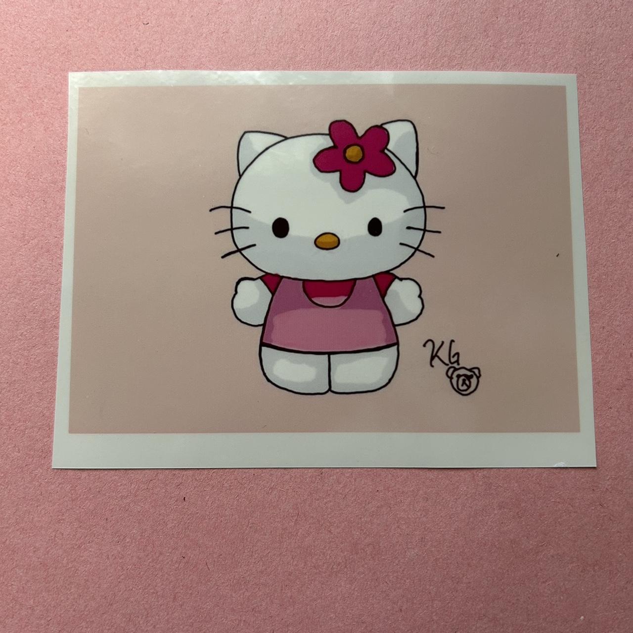 Hello Kitty pink and white art print... | Depop