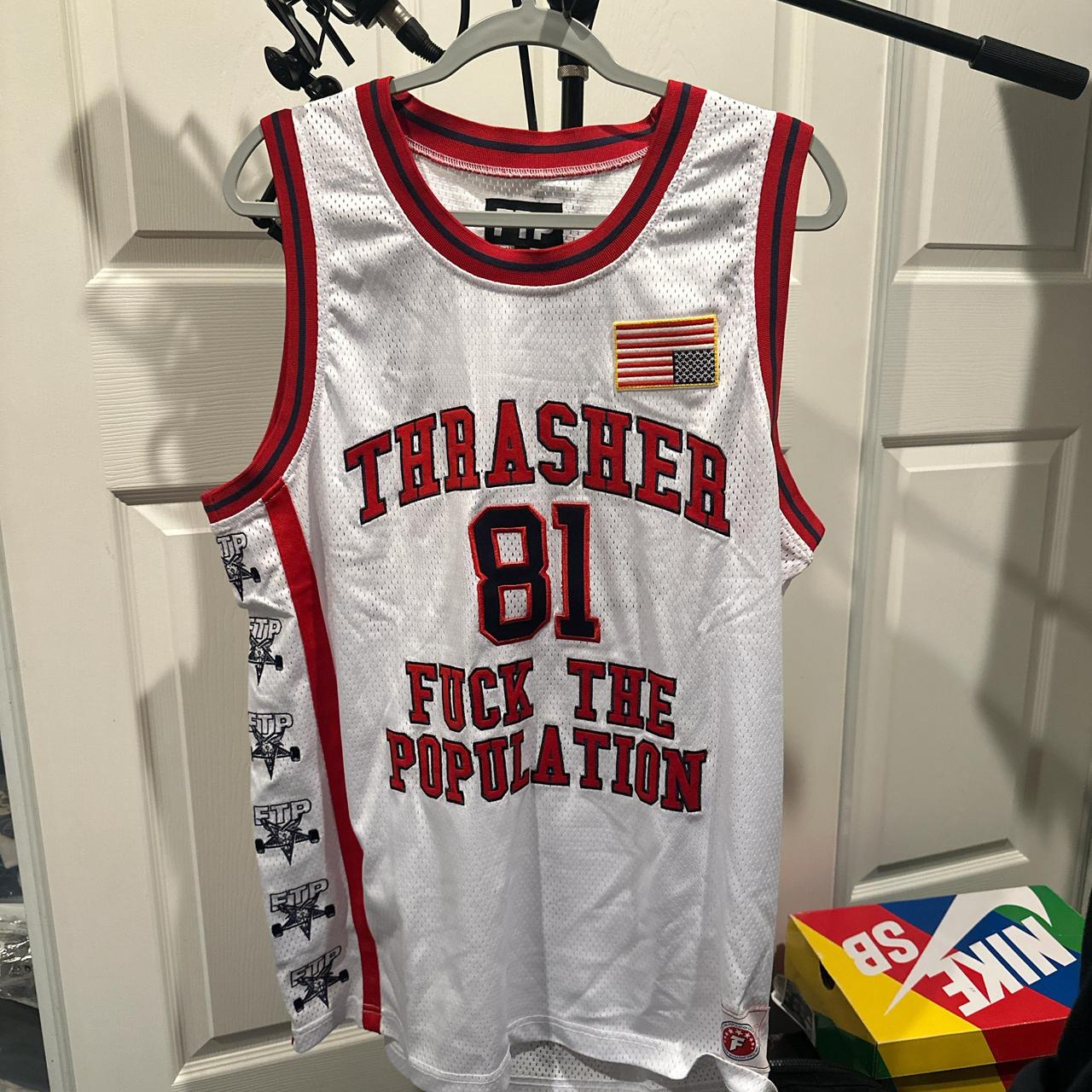 Thrasher x ftp basketball jersey #thrasher #ftp 9/10... | Depop