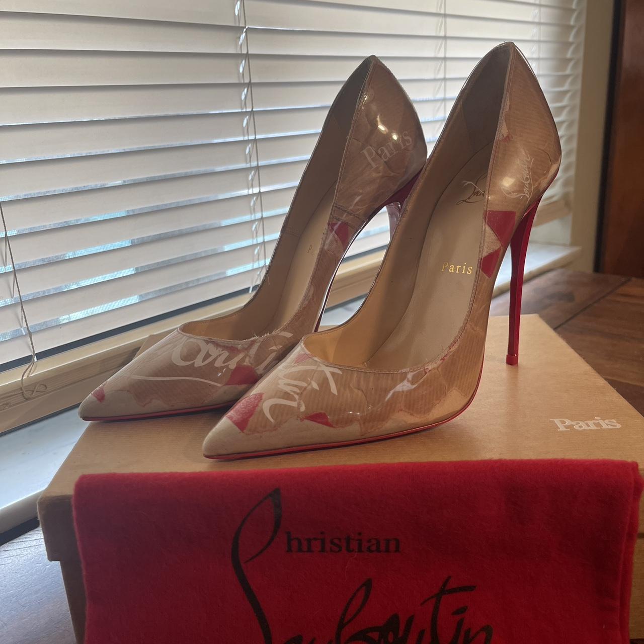 CHRISTIAN LOUBOUTIN SO KATE 120 PVC PUMPS Christian... | Depop