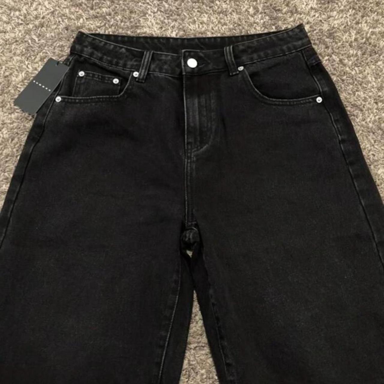 SUMWON brand Black denim jort with graphic - Depop