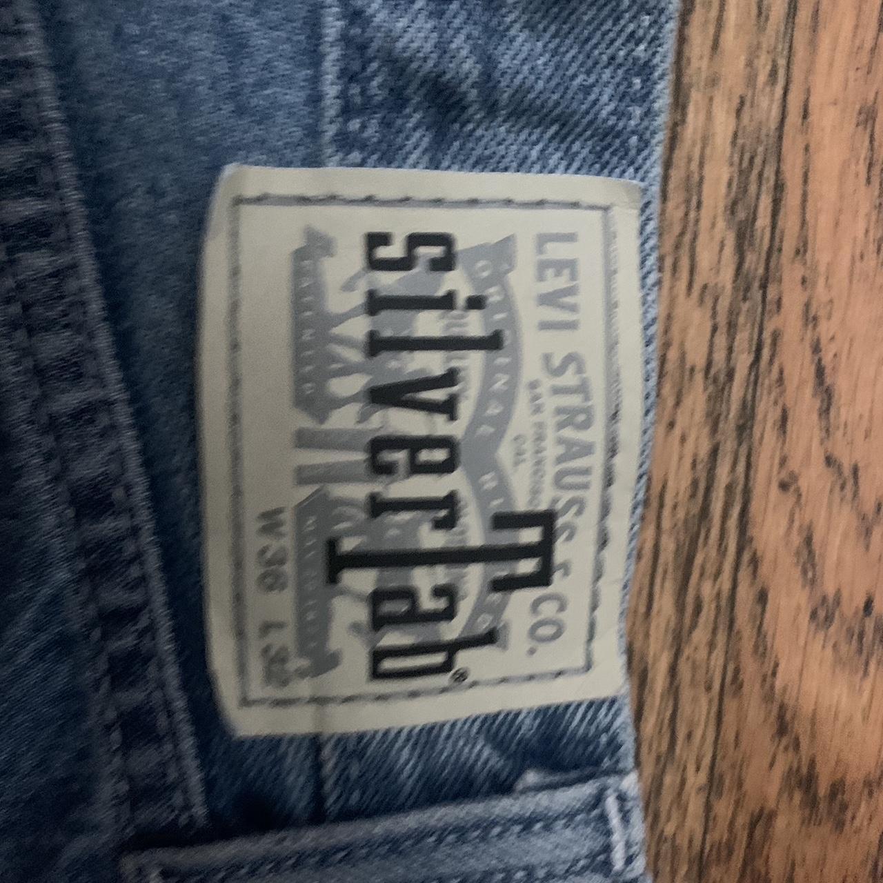 Sliver tab Levi worn once - Depop