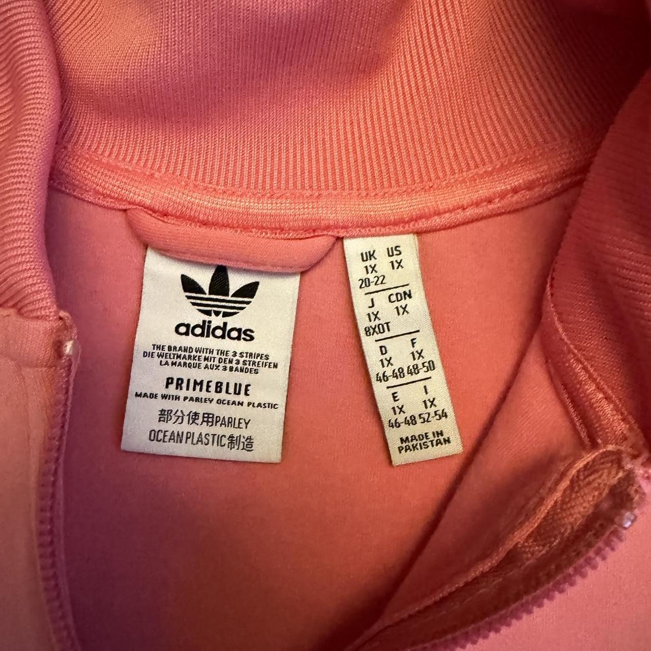 Adidas pink track jacket can fit up to XL #adidas... - Depop