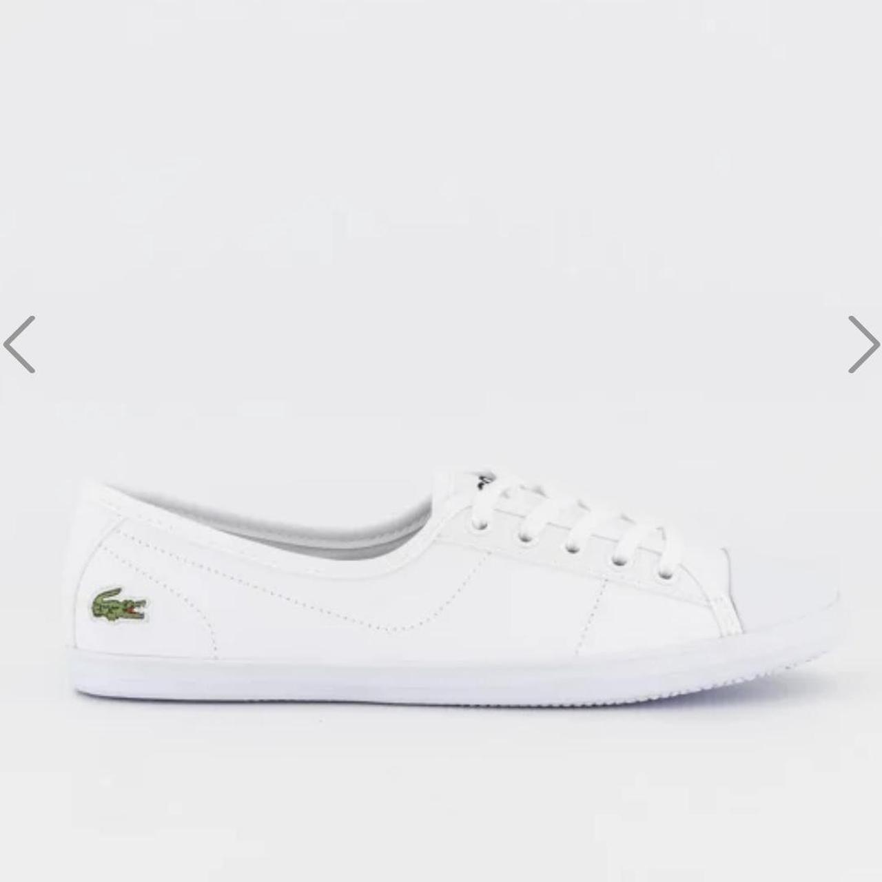 Loved Lacoste shoes White leather Comfortable to... | Depop