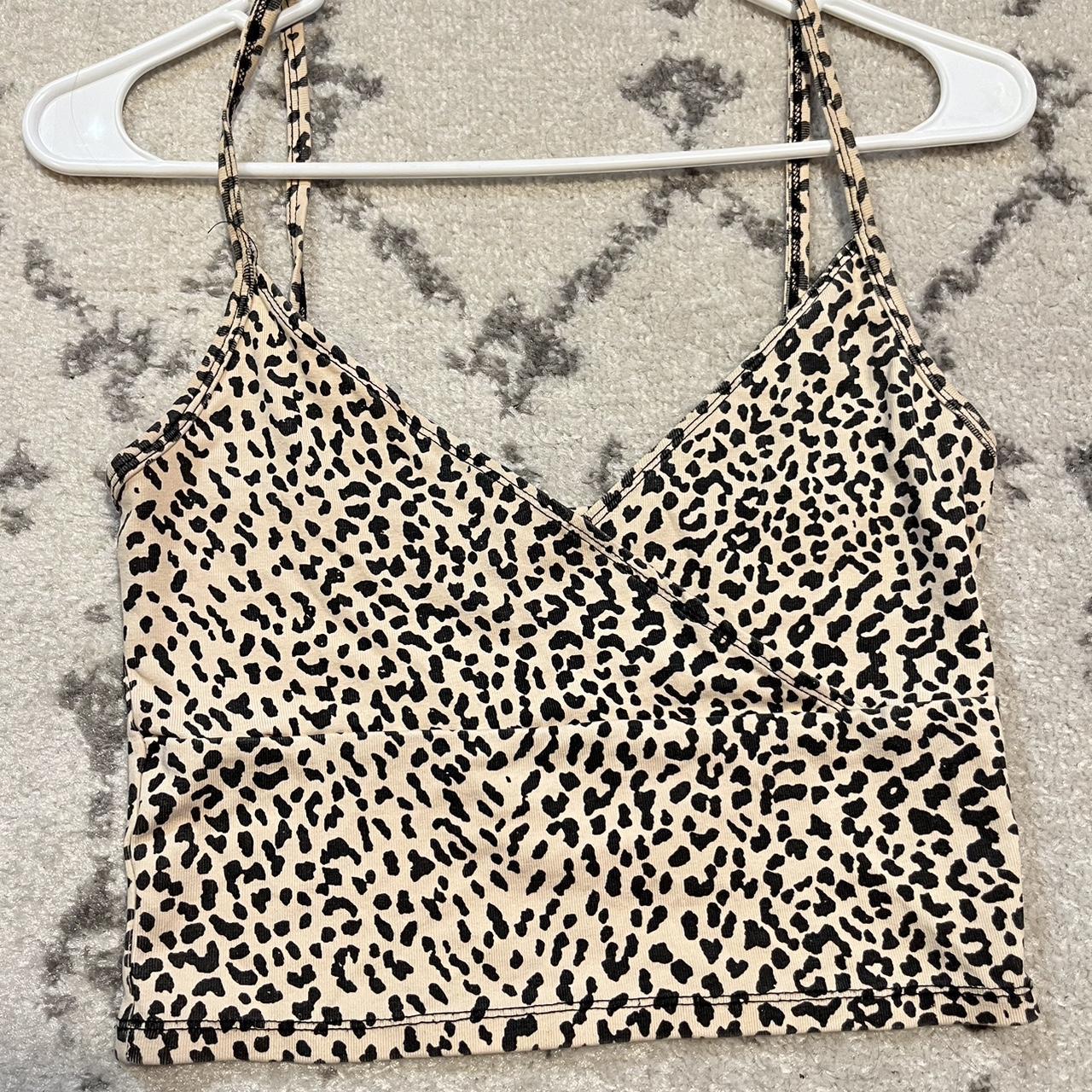 SHEIN Leopard print warp top #leopardprint - Depop