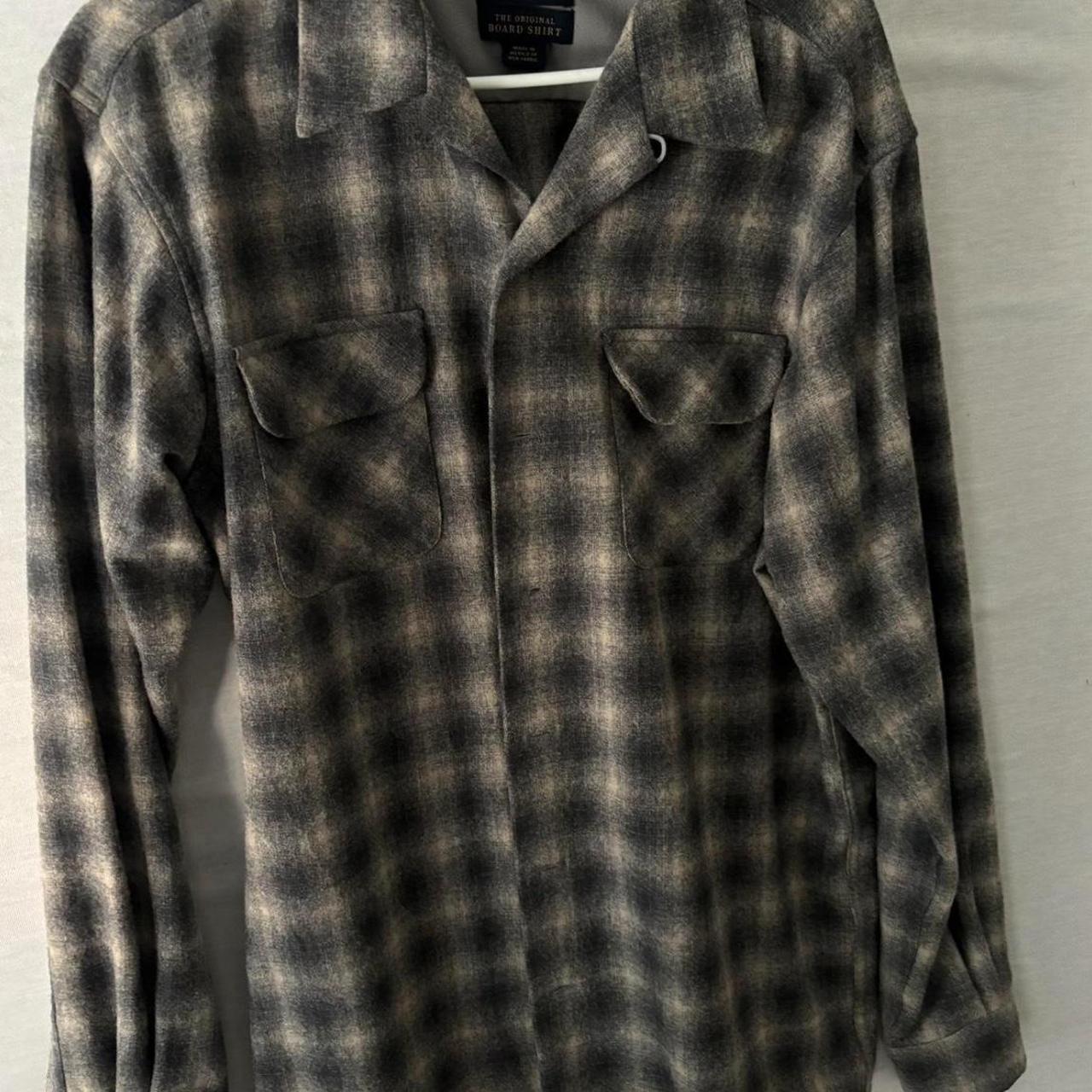Pendleton wool grey flannel size L tall Always dry... - Depop