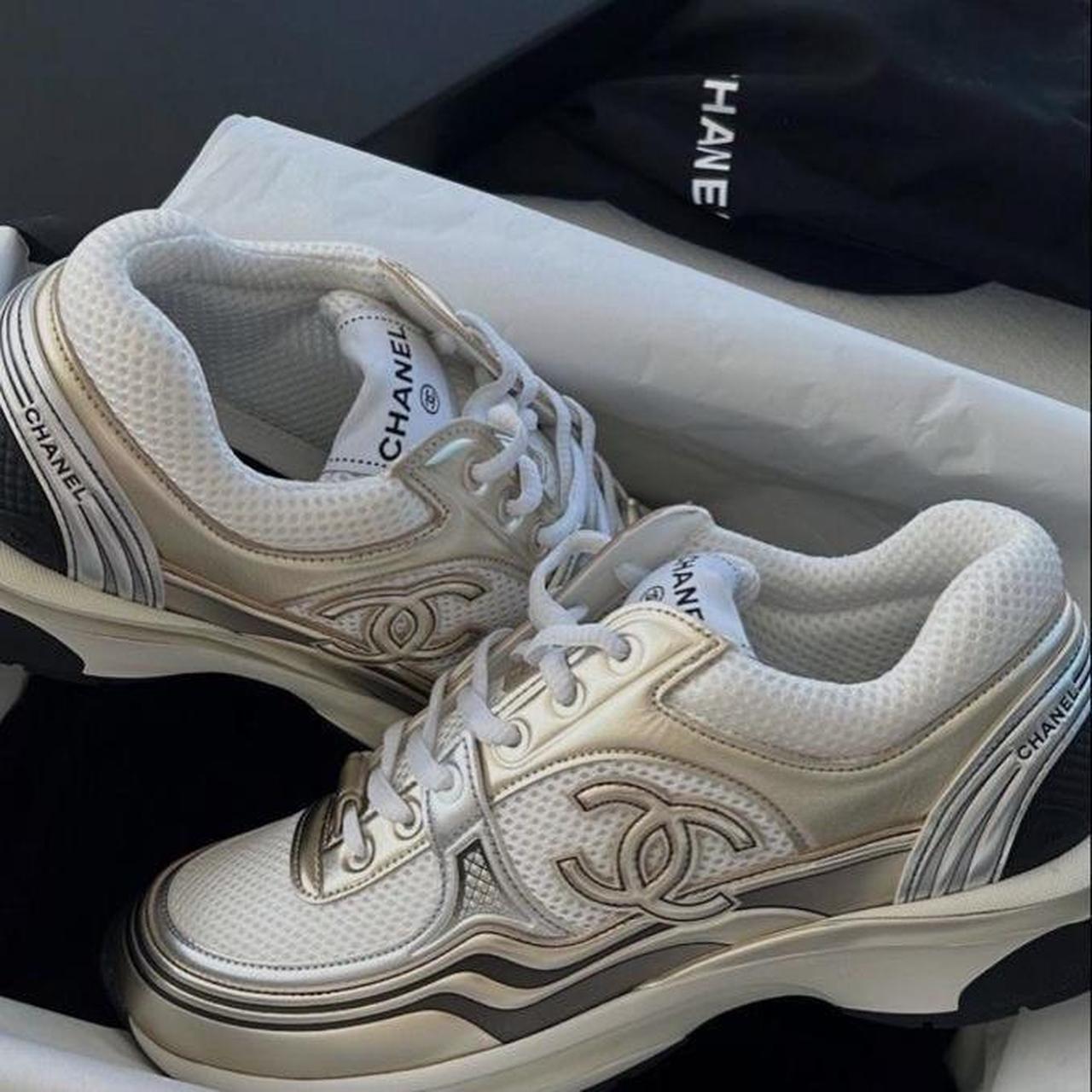 Chanel CC Runner Gold Laminate... - Depop