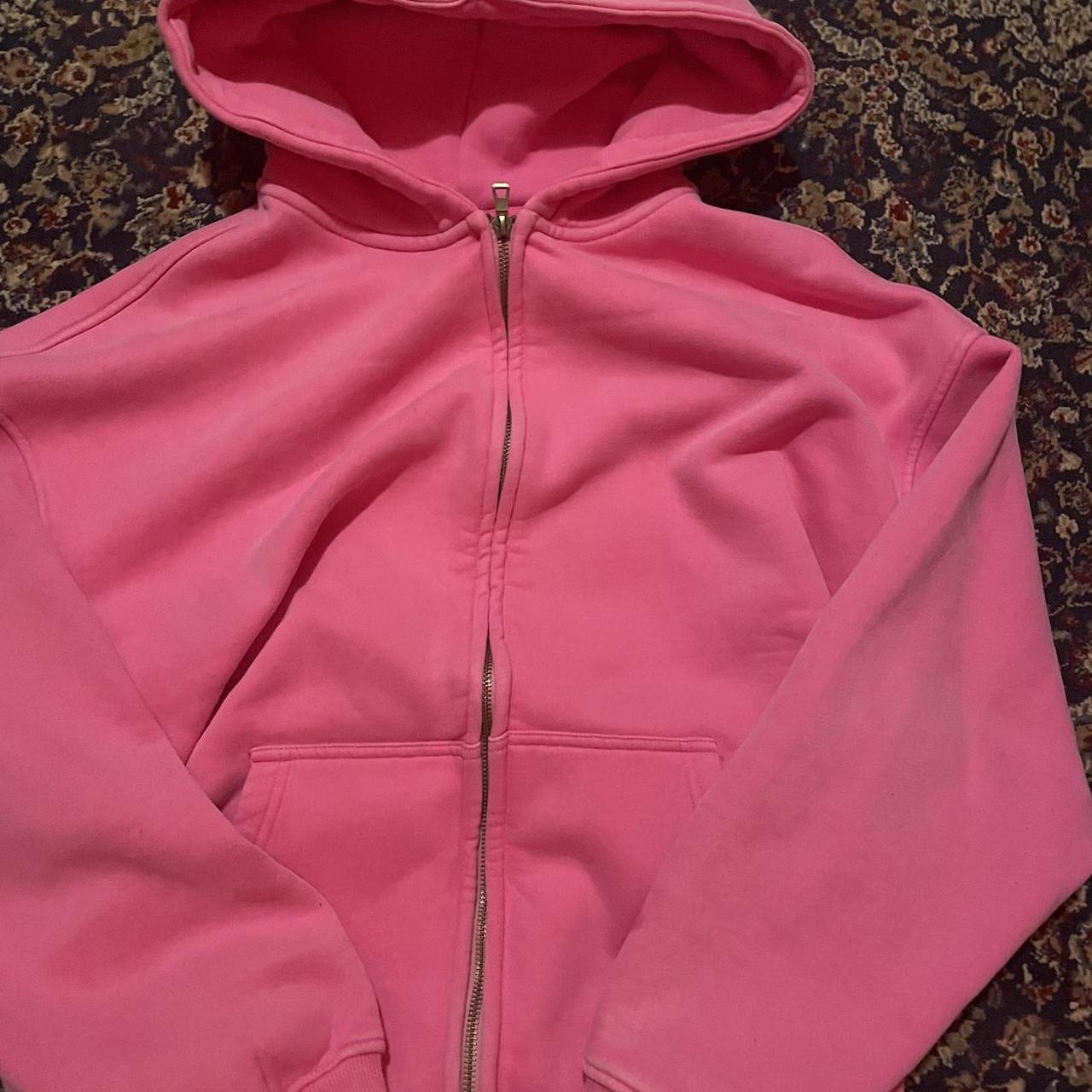 blank pink zipup | Depop